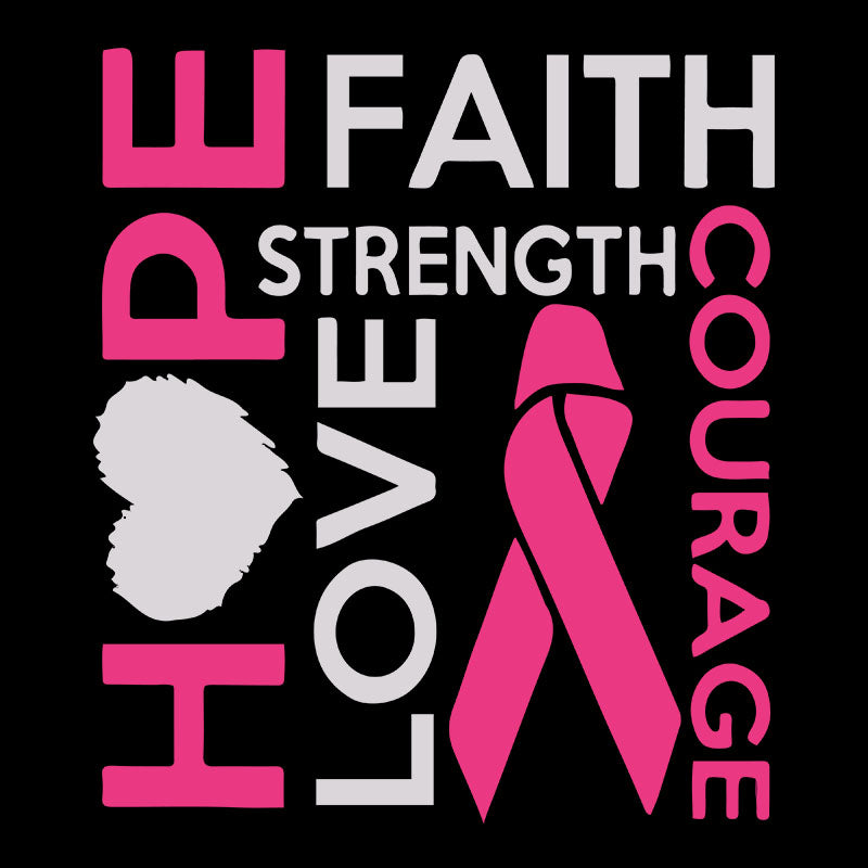 Breast Cancer Women Hope Faith Love Strength Courage Svg, Breast Cancer ...
