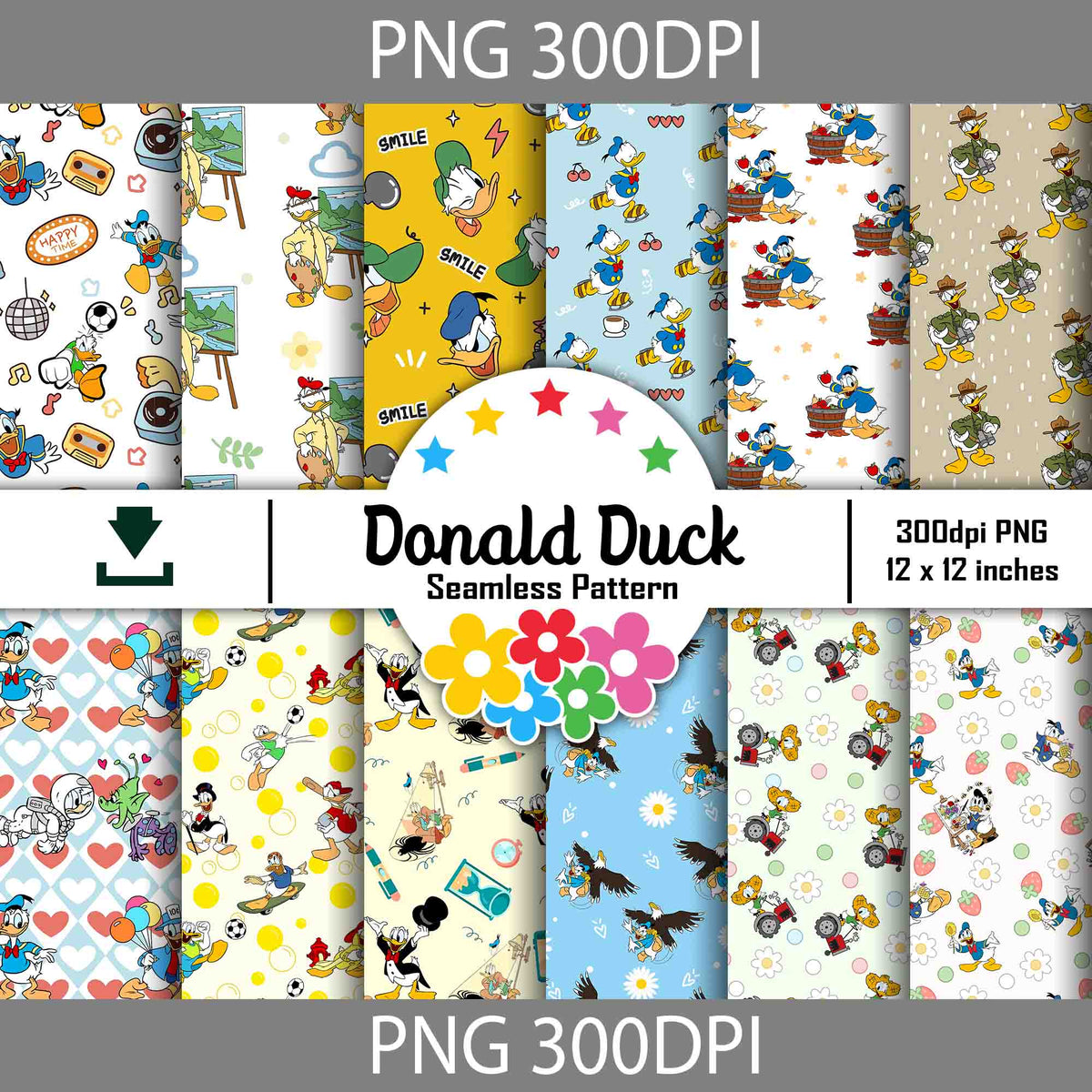 Duck Seamless Pattern, Digital Papers, Scrapbook Papers, Pattern Paper ...
