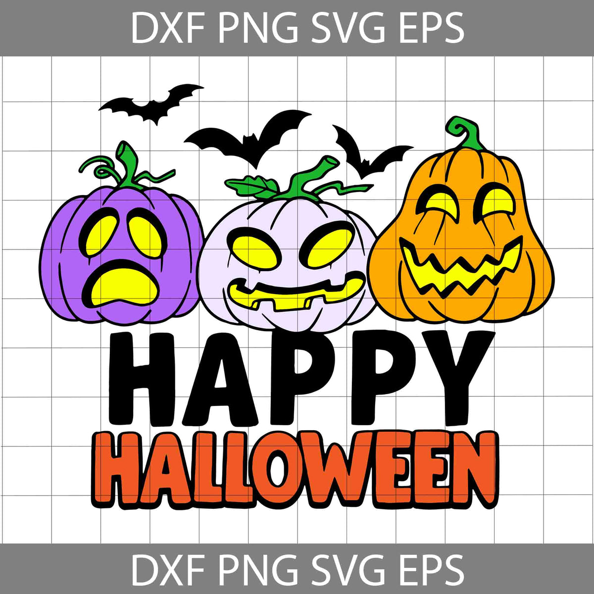 Happy Halloween Svg, Pumpkin Svg, Halloween Svg, Cricut File, Clipart ...