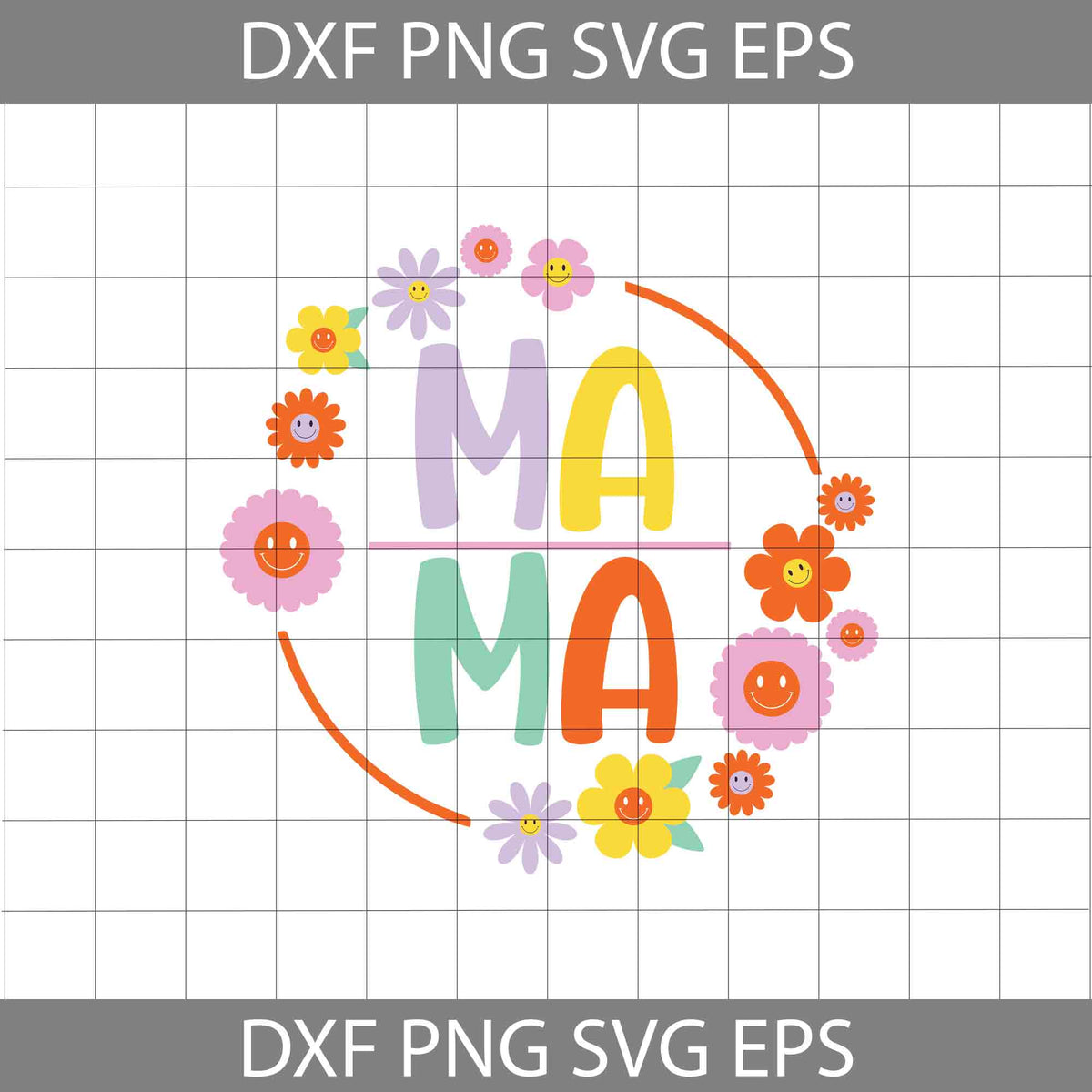 Mama Svg, Groovy Mama Svg, Groovy Flower Svg, Retro Mom Svg, Mother's ...