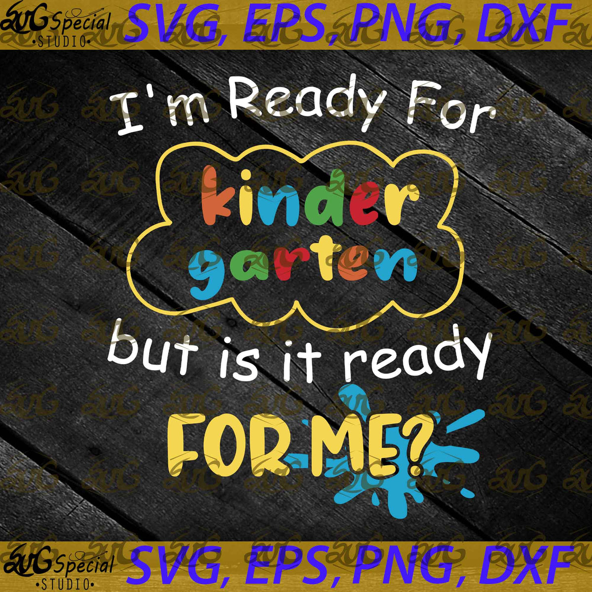 Back To School Kid Svg, I'm Ready For Kindergarten Svg, Back To School ...