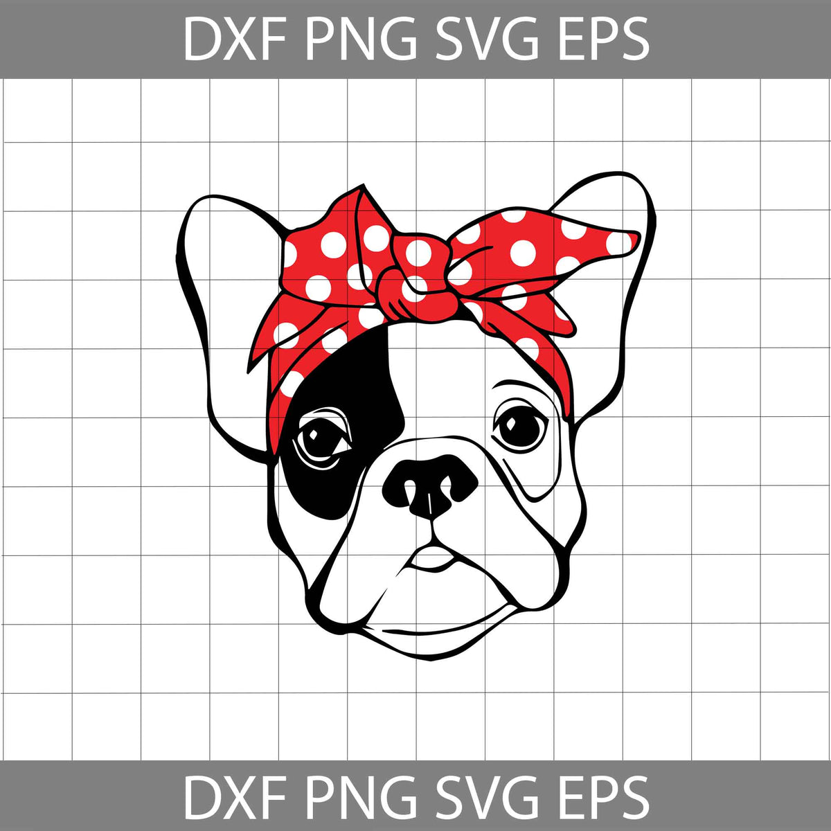 French bulldog svg, French bulldog SVg, Bulldog with bandana svg ...