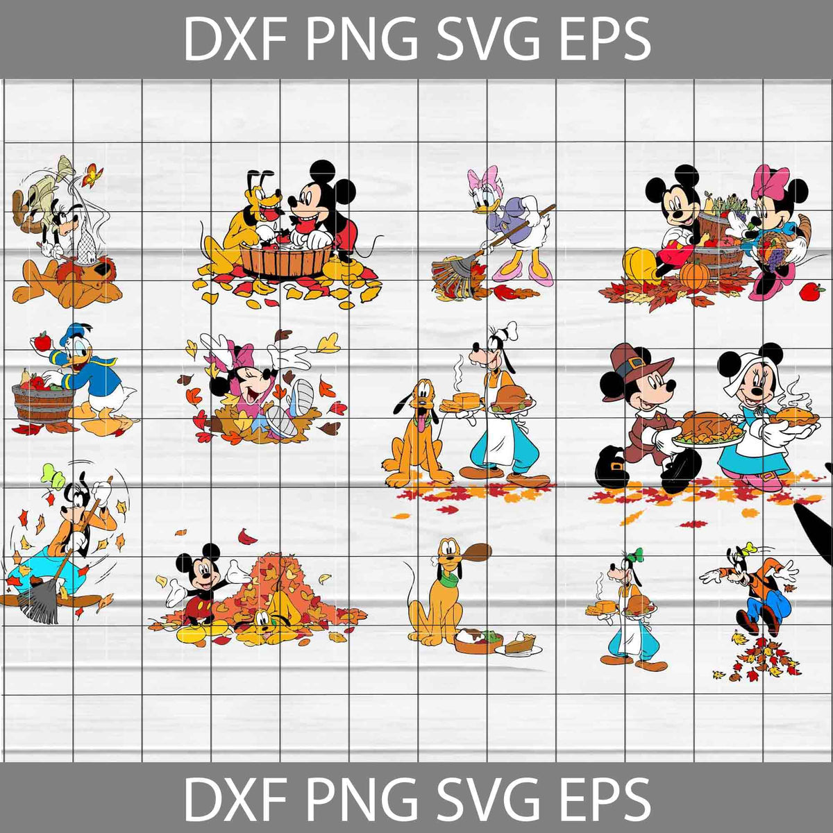 Mickey And Friends Svg, Pluto SVg, Goofy Svg, Minnie Svg, Daisy Duck Svg, Donald Duck Svg ...