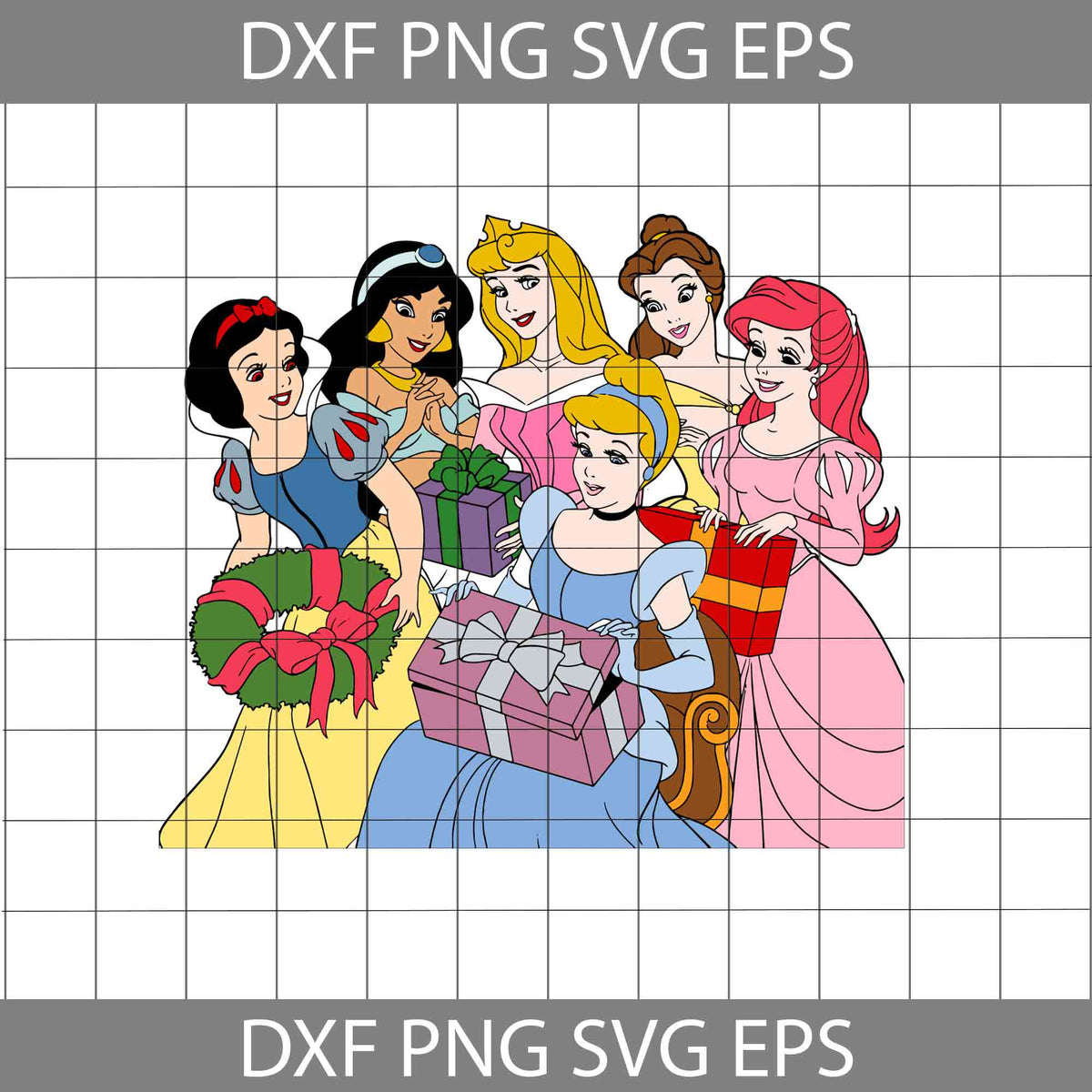 Cinderella SVg, Snow White Svg, Ariel Svg, Jasmine Svg, Belle Svg ...