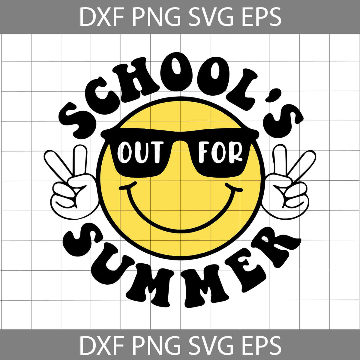 School’s Out For Summer Smiley SVG, School Out For Summer SVG, Smiley ...