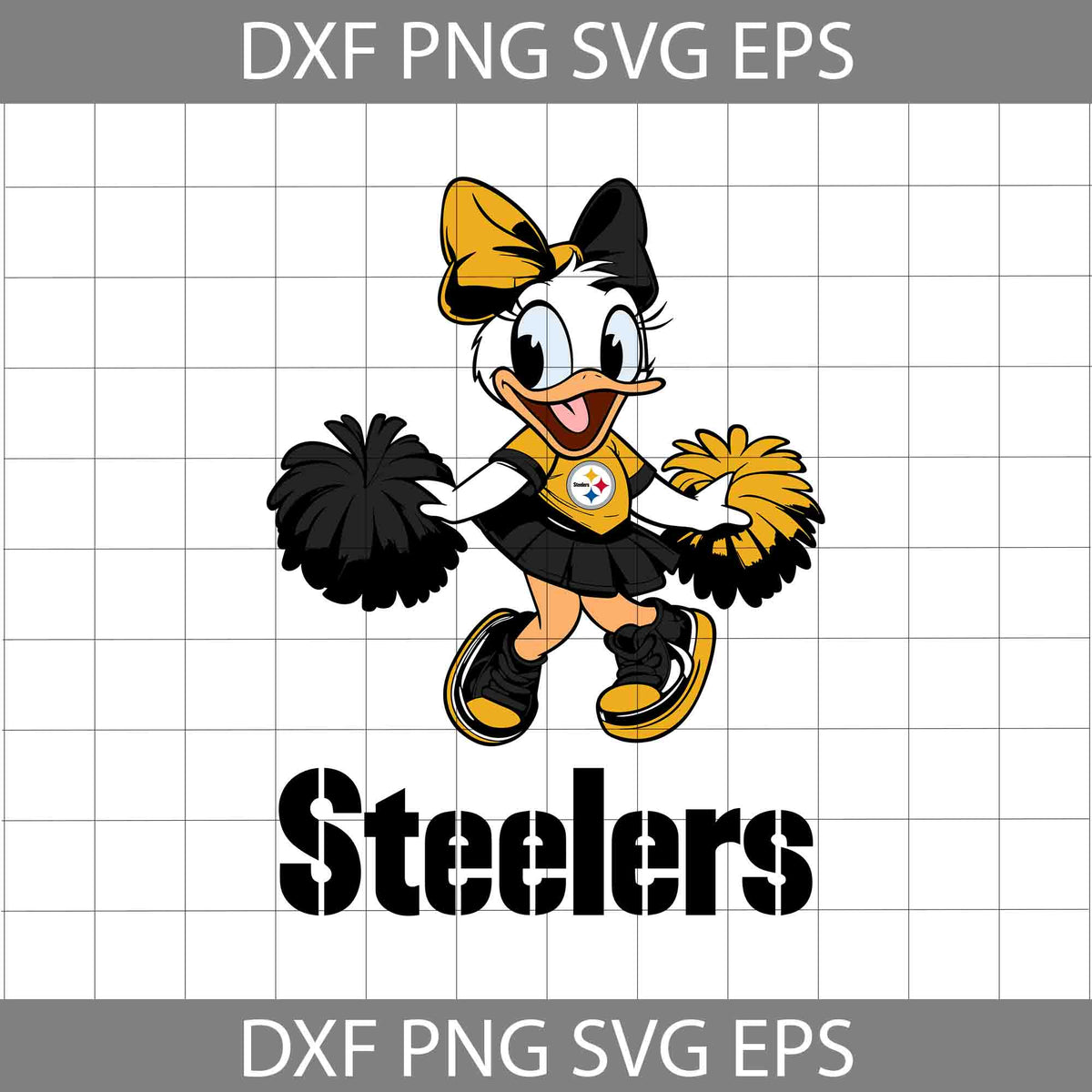 Duck Cheerleader Svg, Football Svg, Cartoon Svg, Cricut File, Clipart ...