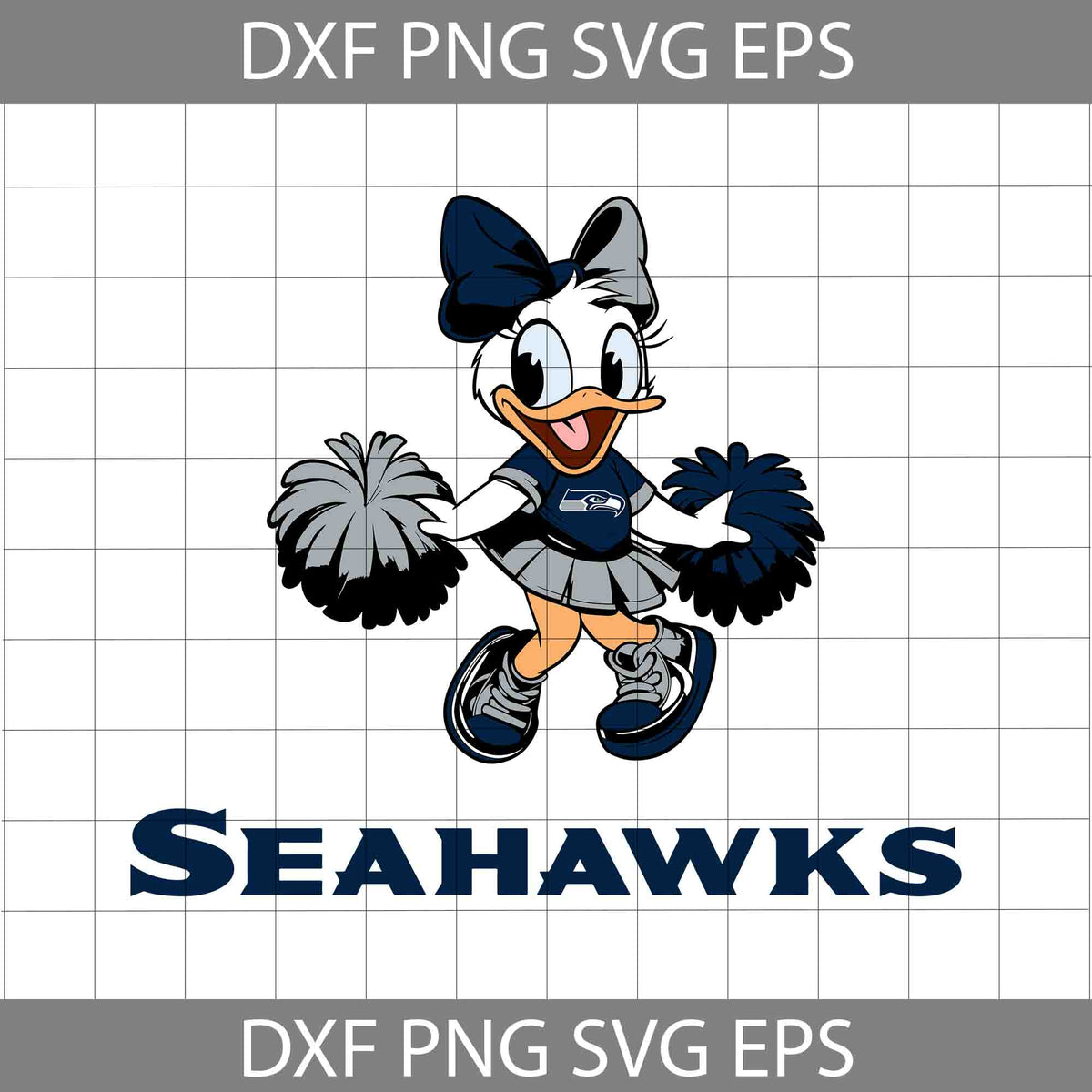 Duck Cheerleader Svg, Football Svg, Cartoon Svg, Cricut File, Clipart ...