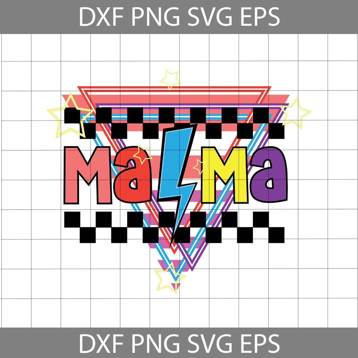 Retro Mama Svg, Mama Rocker Svg, Mother's Day Svg, Cricut File, Clipart ...