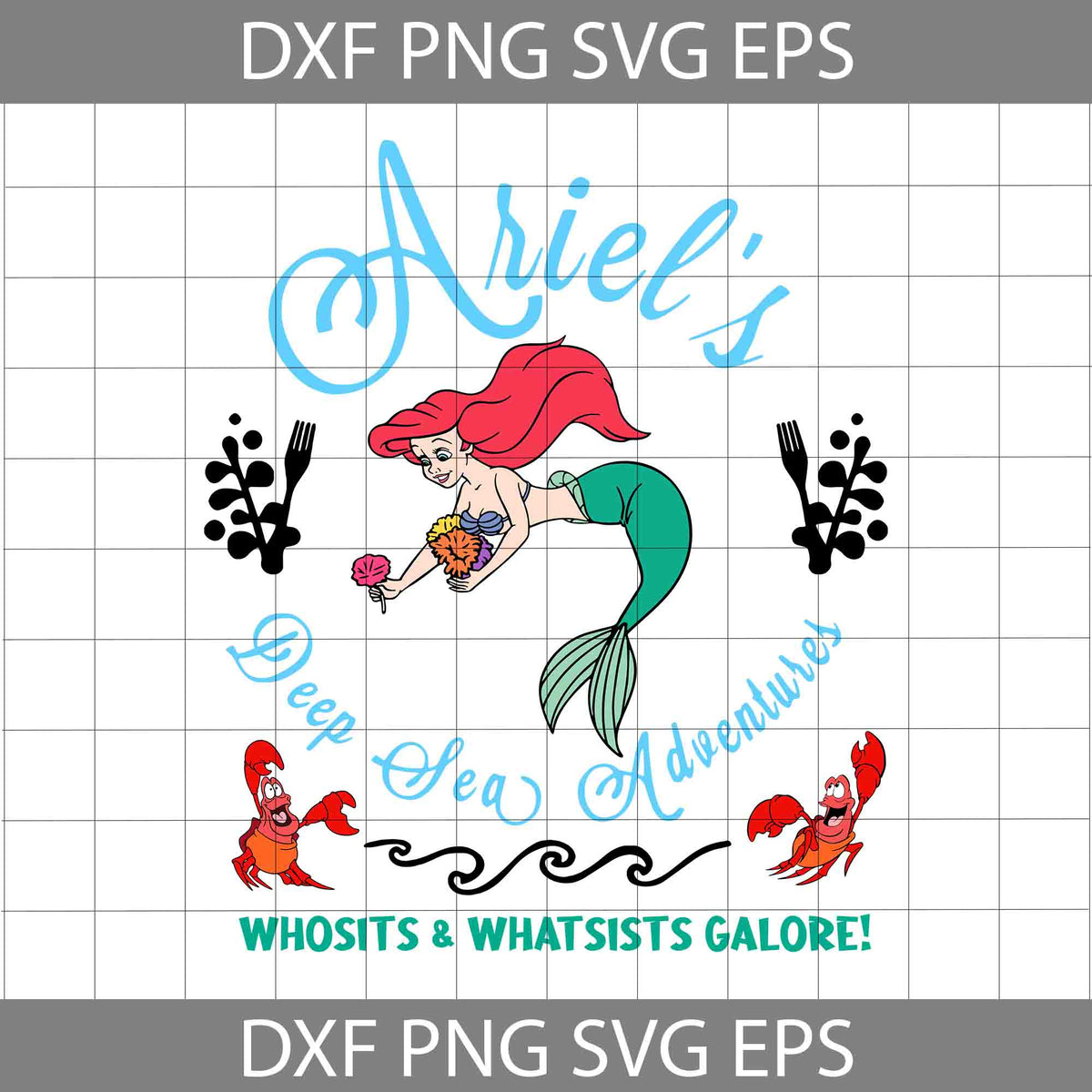 Deep Sea Svg, Princess Svg, Cartoon Svg, Cricut File, Clipart, Svg, Png ...