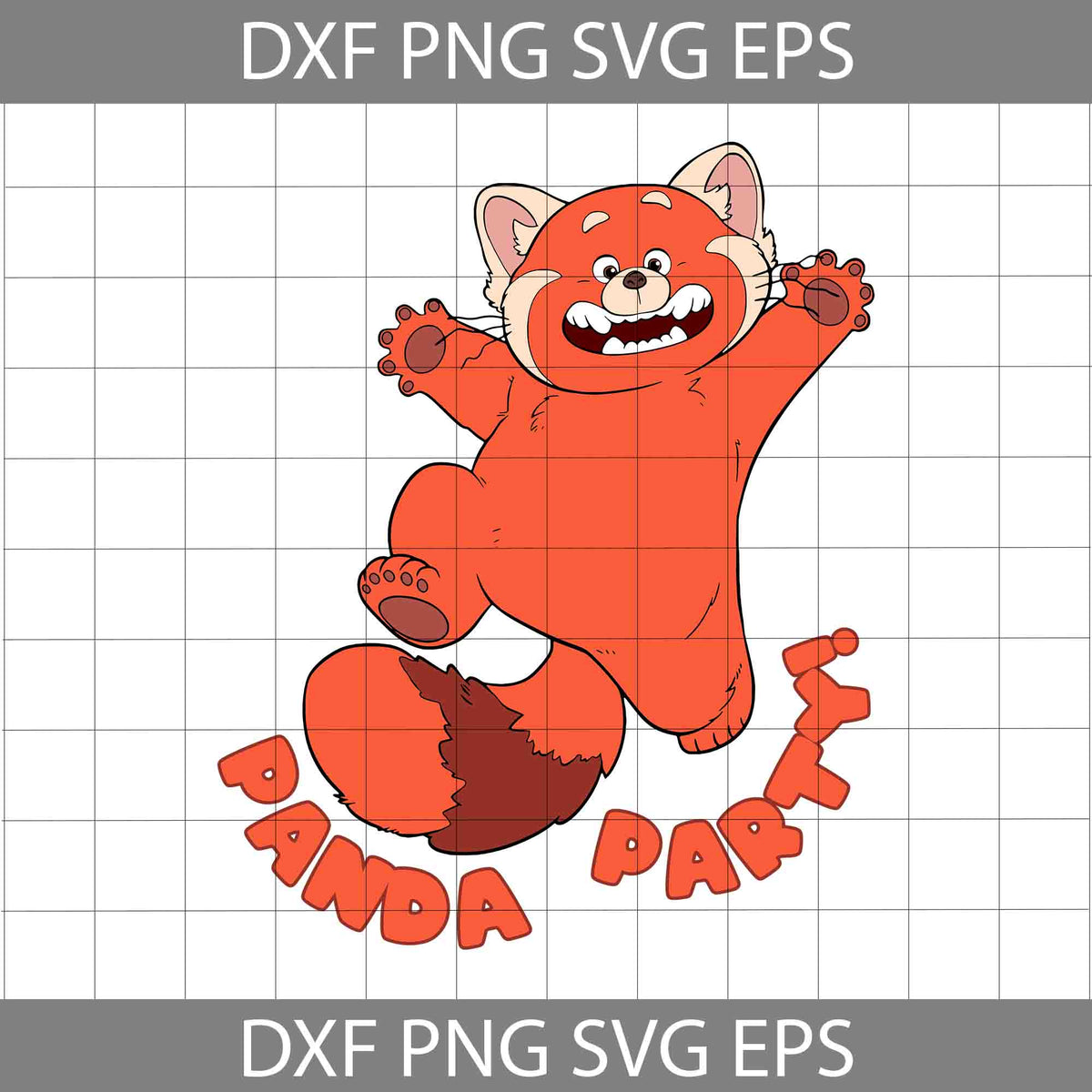 Panda Party Svg, Funny Red Panda Svg, Cartoon Svg, Cricut File, Clipart ...