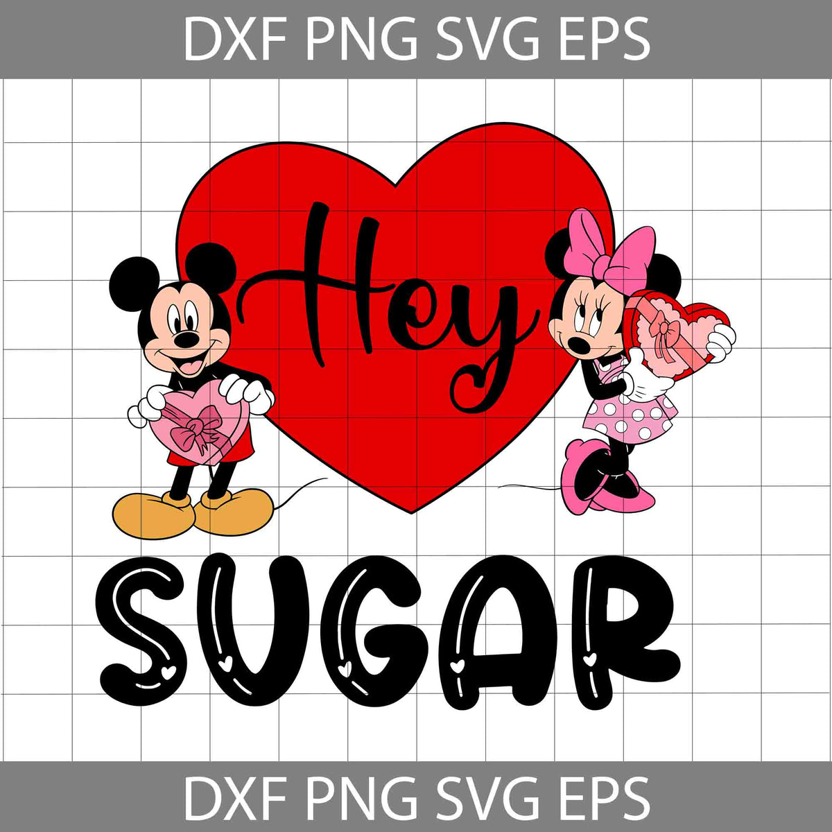 Hey Sugar Mouse Svg, Mouse Svg, Cartoon Svg, Valentine's Day Svg ...