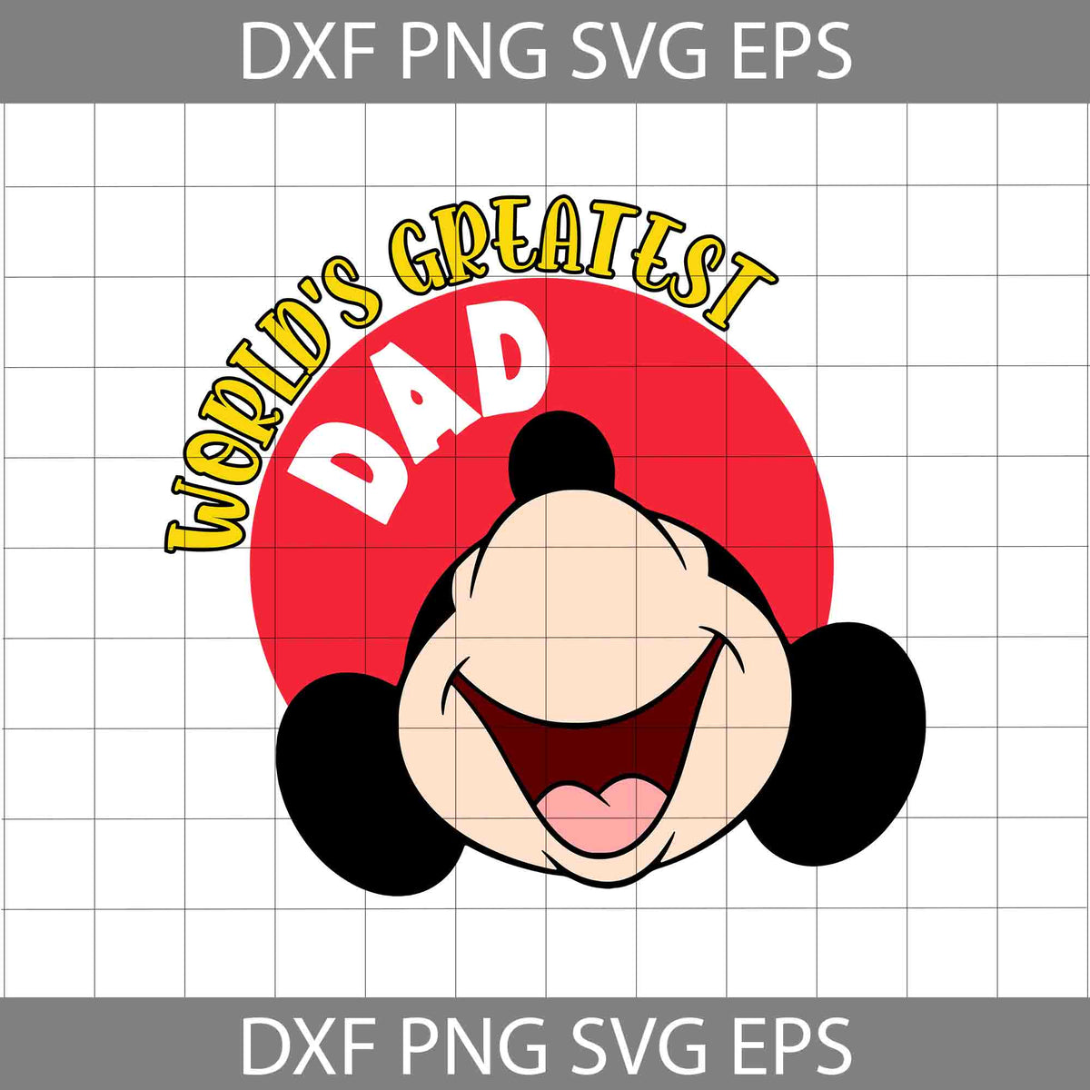 World’s Greatest Dad Mouse Svg, Mouse Svg, Dad Svg, Cartoon Svg, Father ...