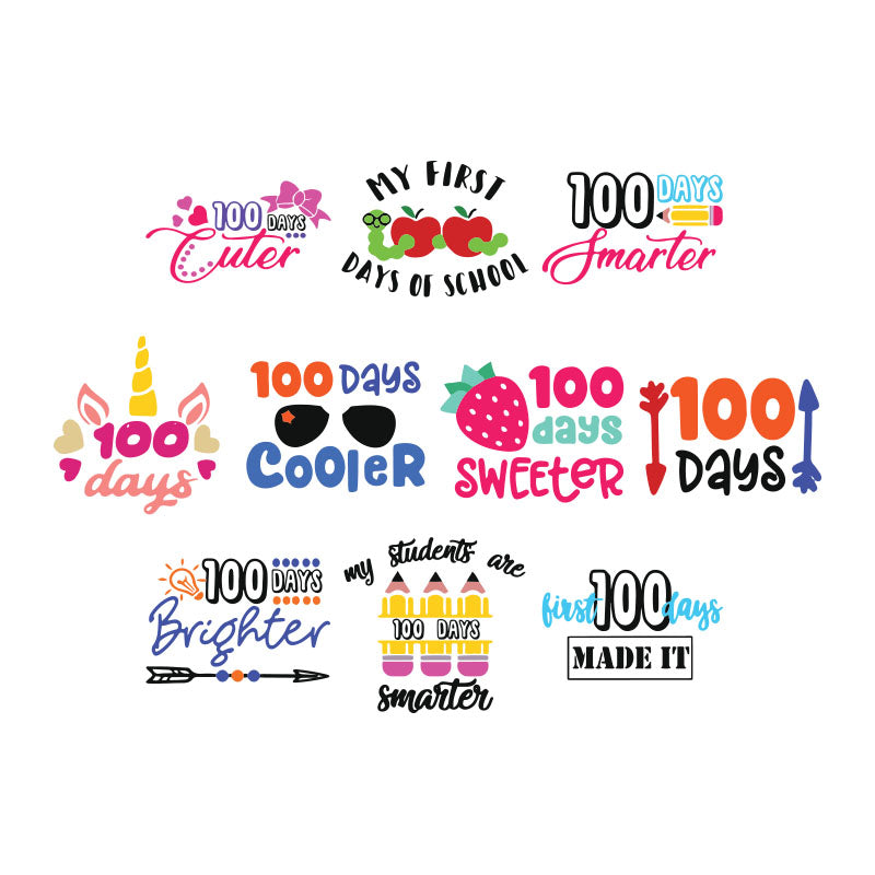 100 days of school bundle svg, school svg, Bundle, cricut file, clipart ...