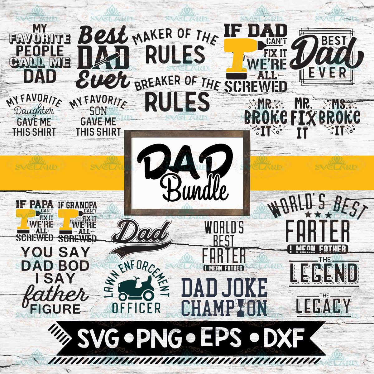 Dad Bundle svg - Father's Day - Funny Dad Shirt Designs - Dad Decal ...