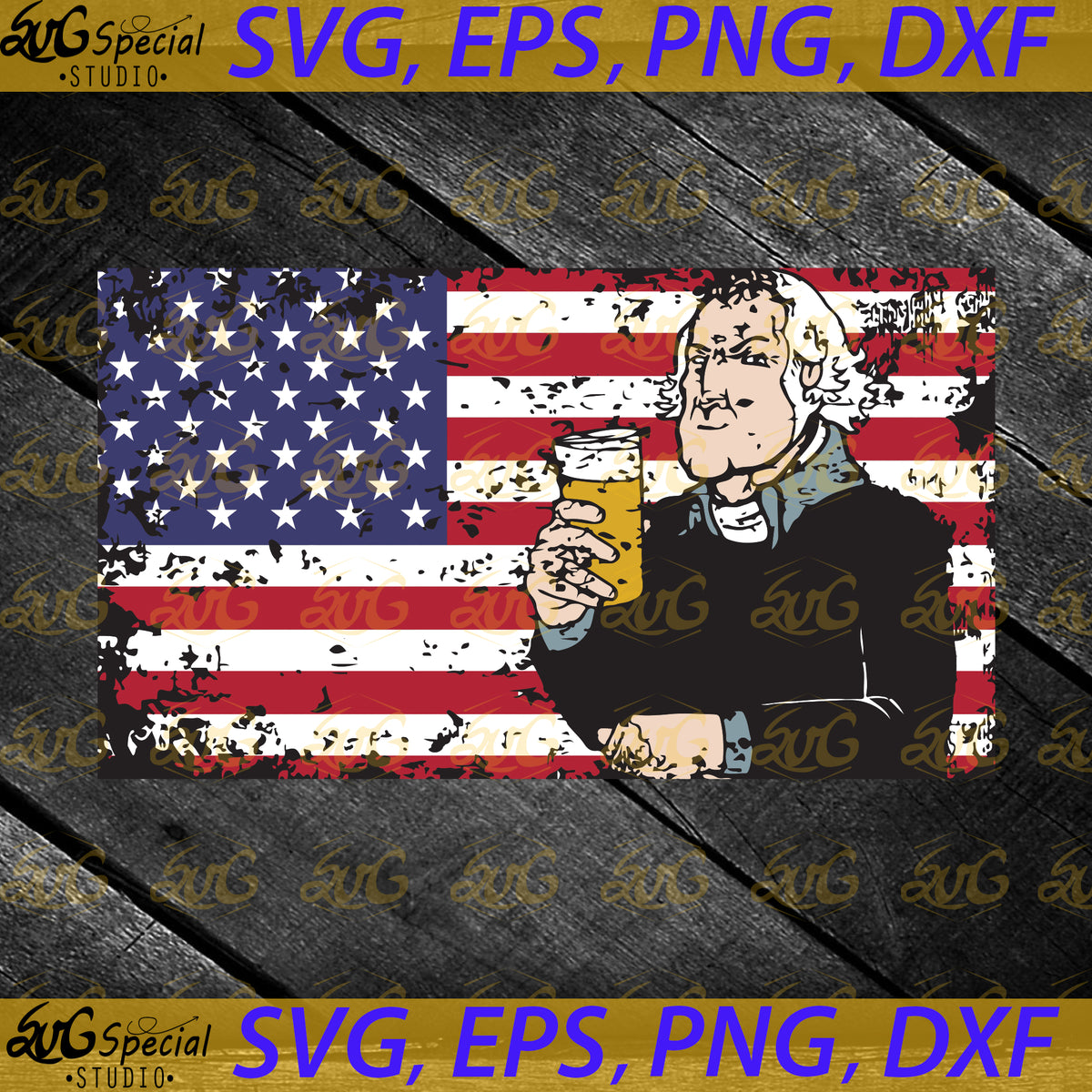 George Washington, Drinking Beer, 4th of july Svg | Svgspecial