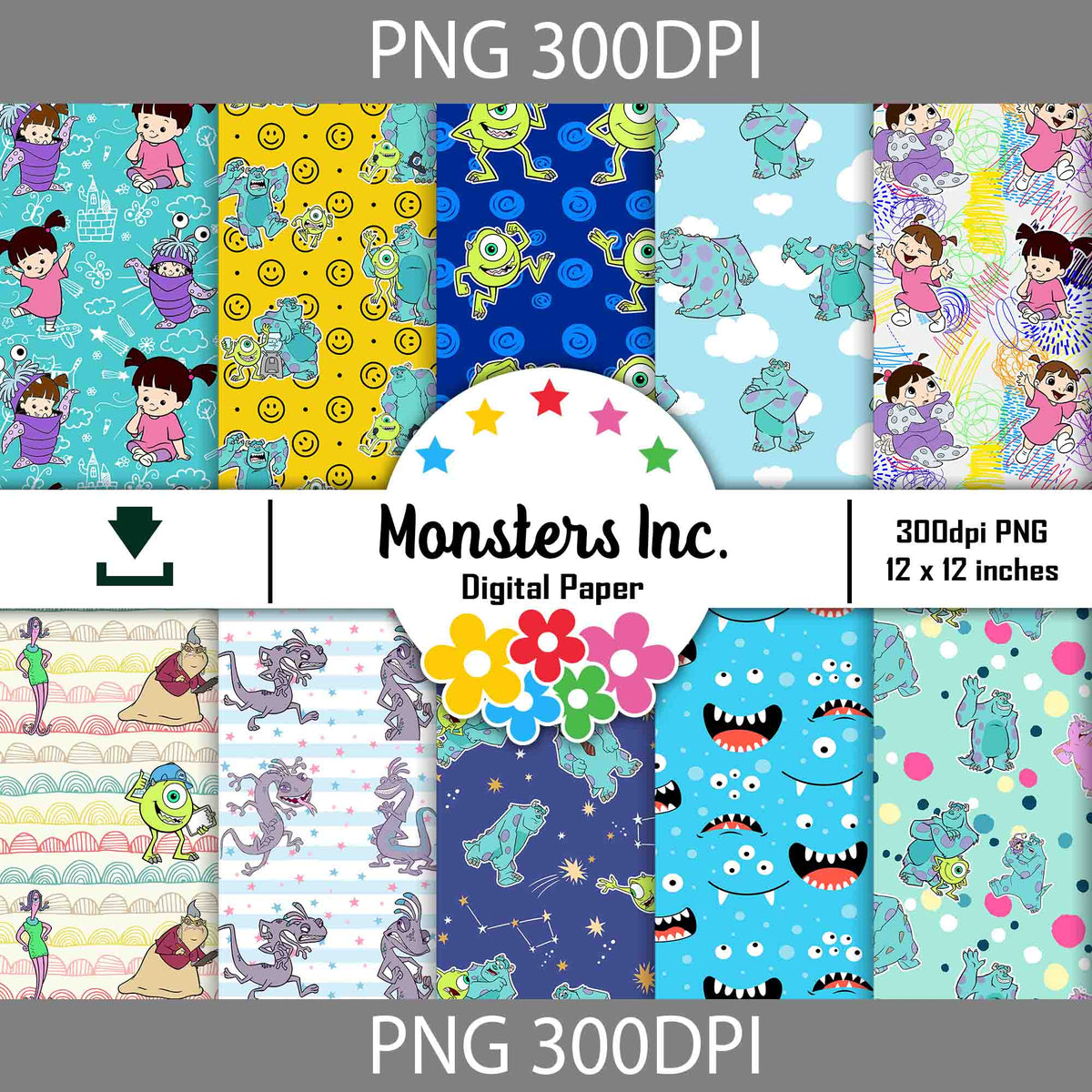 Funny Seamless Pattern, Digital Papers, Scrapbook Papers, Pattern Paper ...