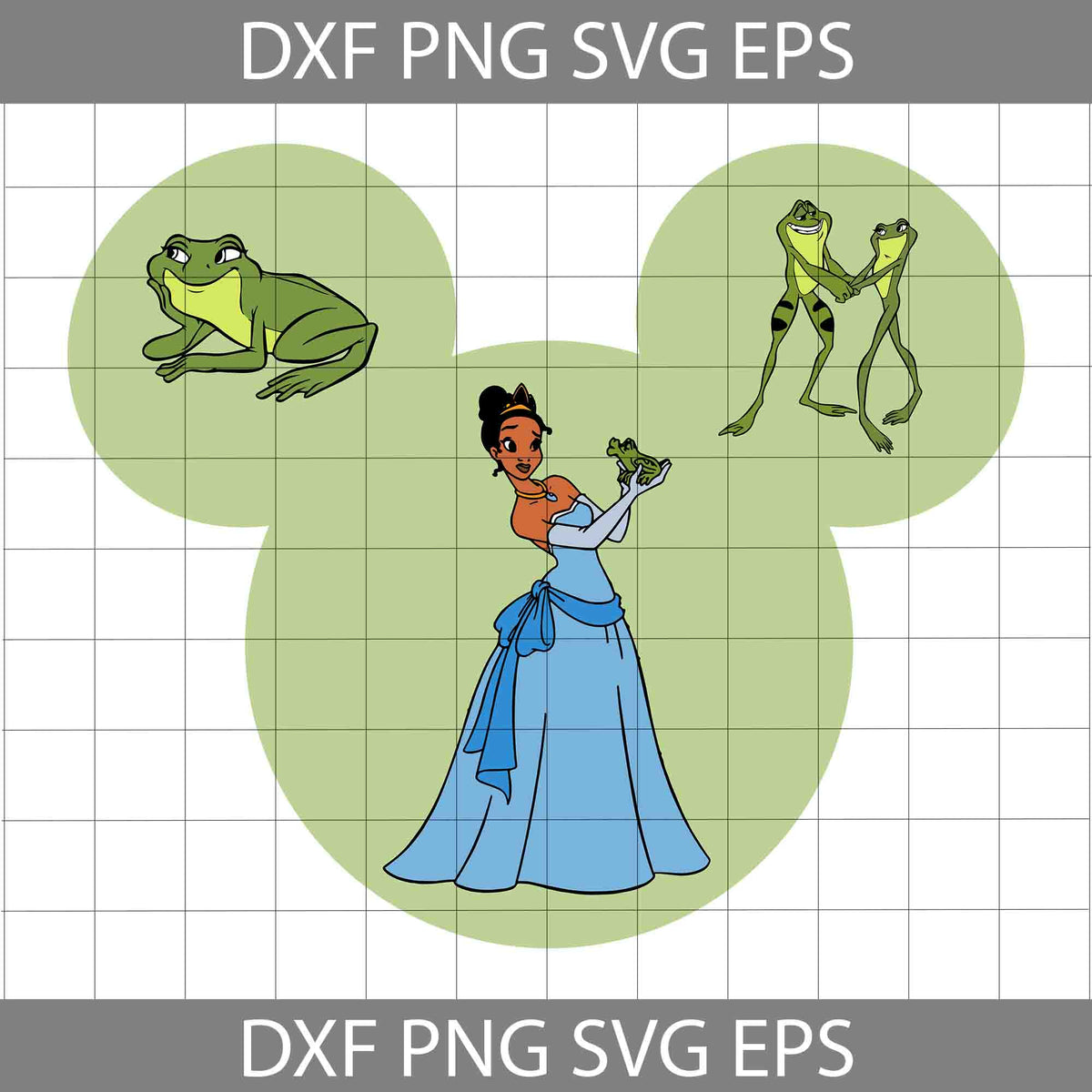 Princess And The Frog Svg, Tiana Mickey Ears Svg, Cartoon Svg, Cricut ...