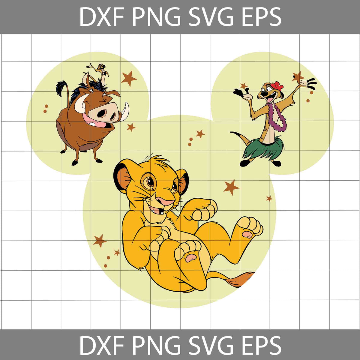 The Lion King Svg, Timon Pumbaa Simba Svg , Ears Svg, Mickey Svg ...