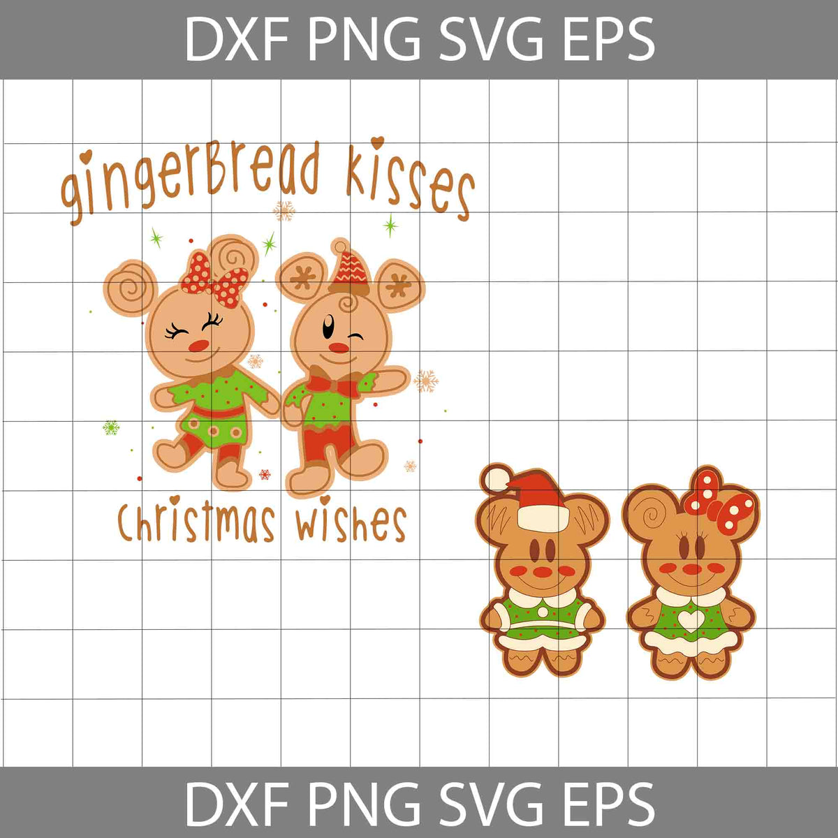 Gingerbread Svg, Gingerbread Kisses Svg, Bundle, Christmas Svg, Cricut ...