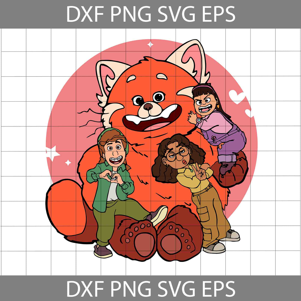 Turning Red Svg, Turning Red Pixar Svg, Cartoon Svg, Cricut File ...