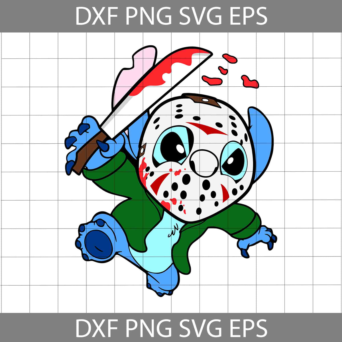 Jason Voorhees x Stitch Svg, Stitch Svg, Halloween Svg, Cricut File ...
