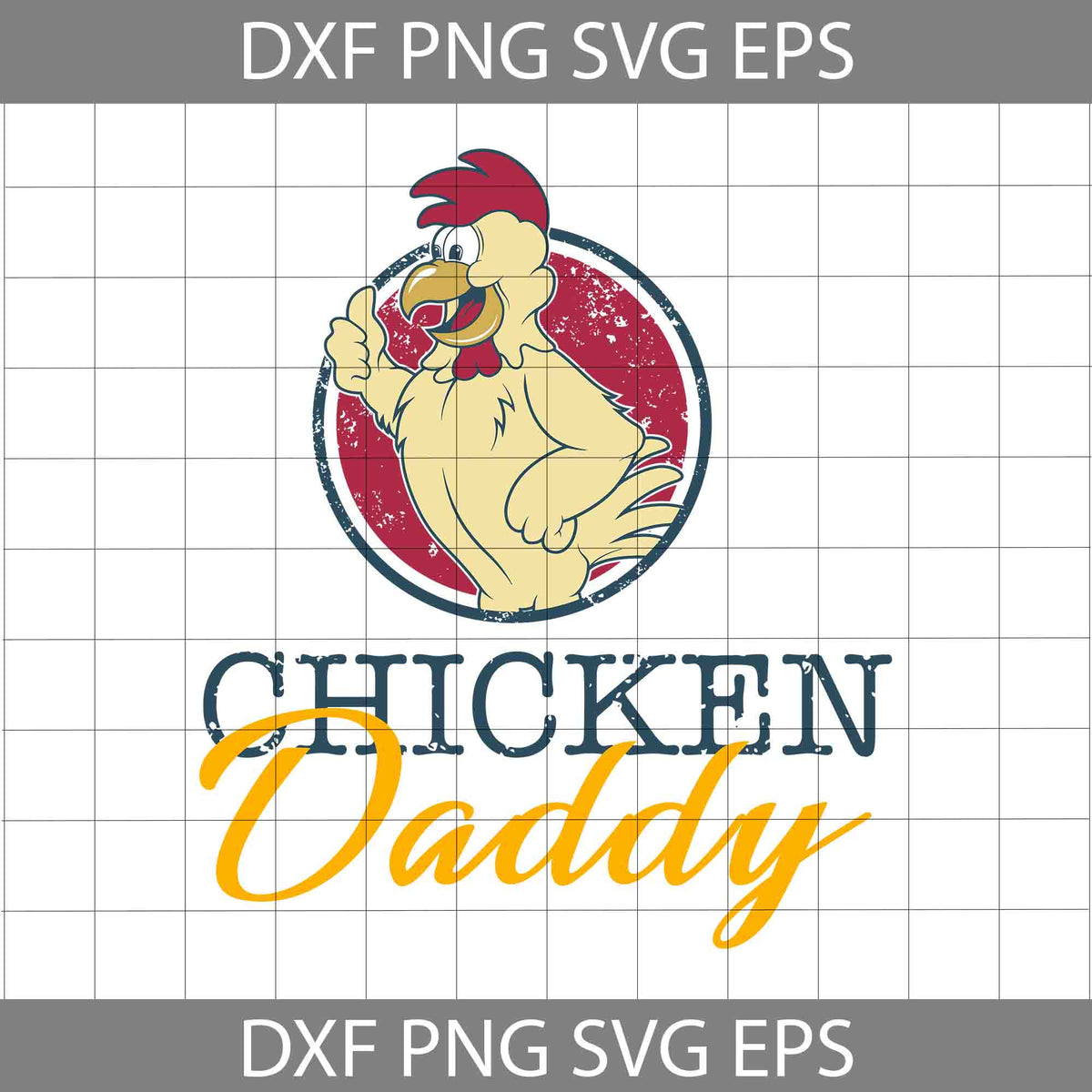Chicken Daddy Funny Father’s Day Rooster Daddy Farmers Svg, Happy ...