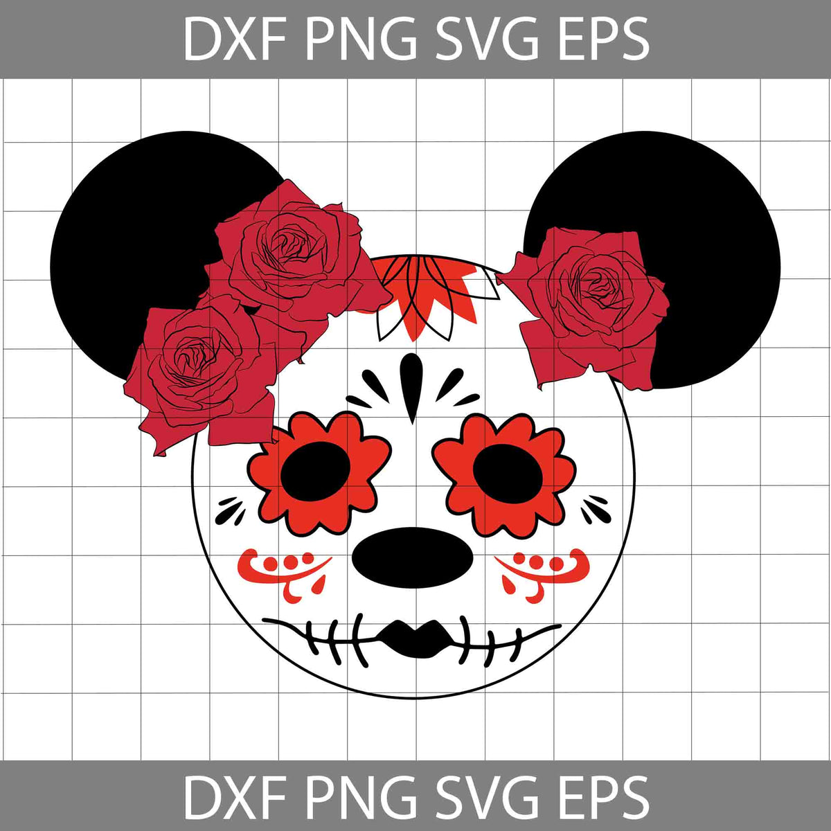 Coco Mickey Sugar Skull Svg, Halloween Svg, Cricut File, Clipart, Svg ...