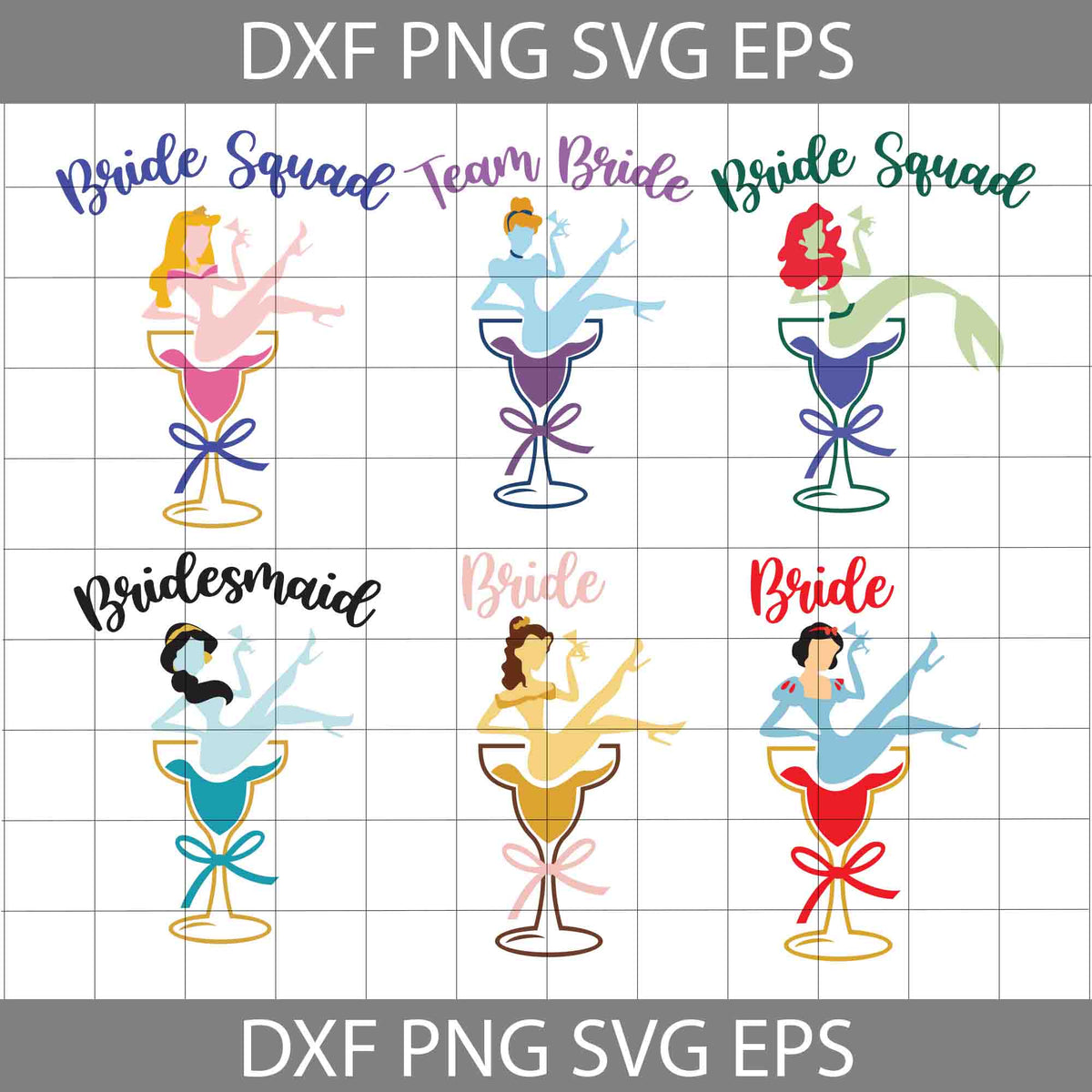 Bridesmaid Svg, Bride Squad Svg, Team Bride Svg, Bride Svg, Ariel Svg ...