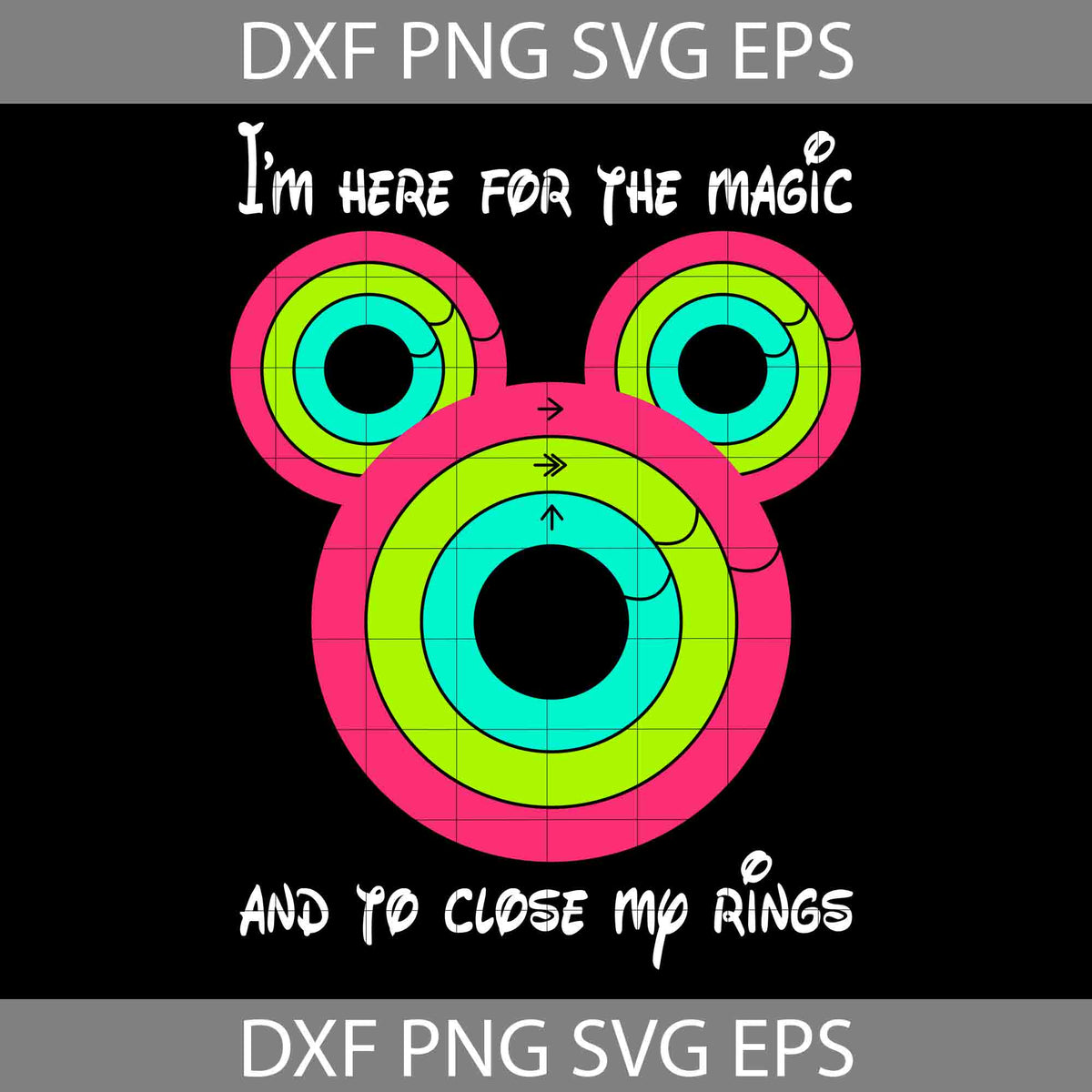 I'm Here For The Magic And To Close My Rings Svg, Apple Watch SVG ...