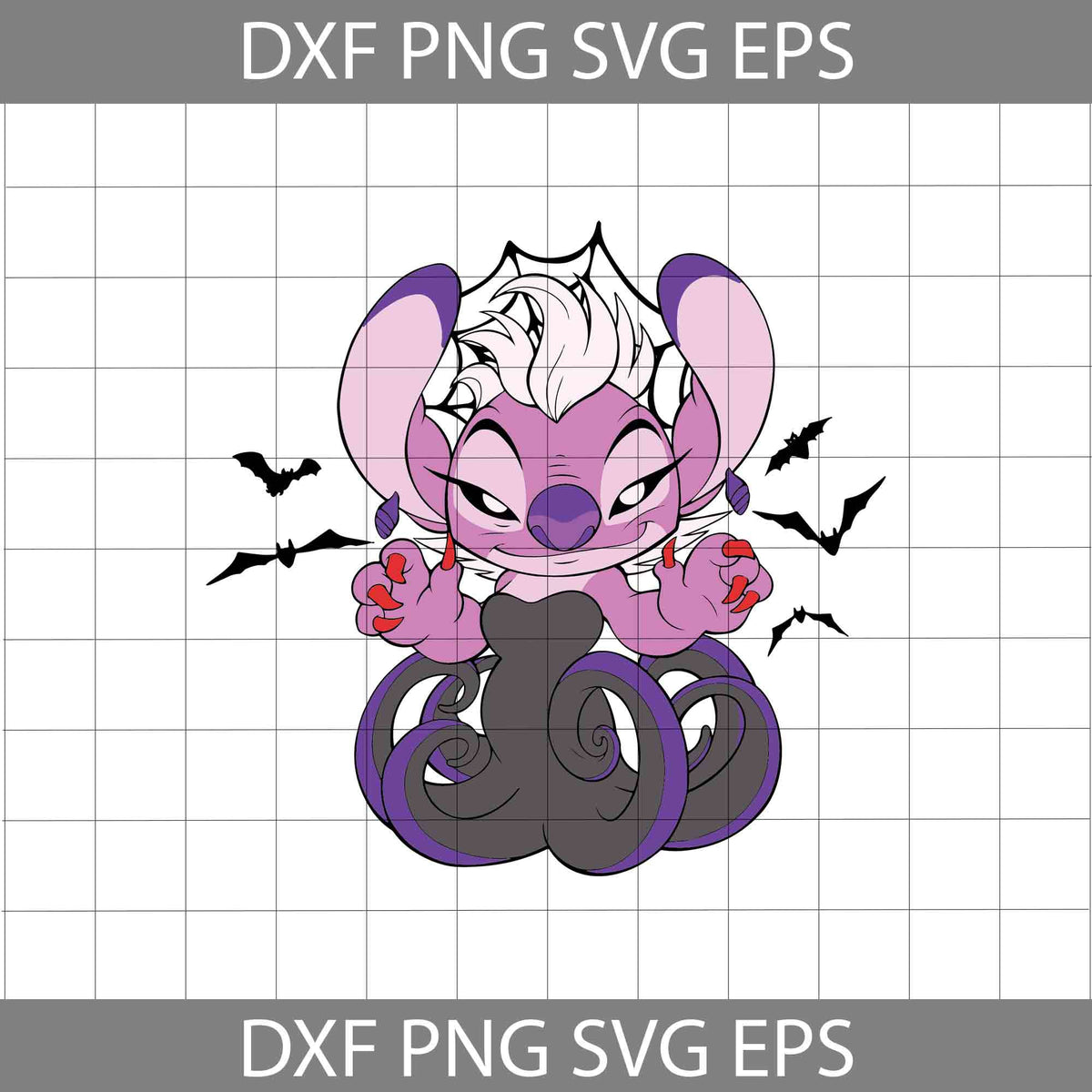 Angel Costume Ursula Halloween Svg, Ursula svg, Lilo And Stitch Svg ...