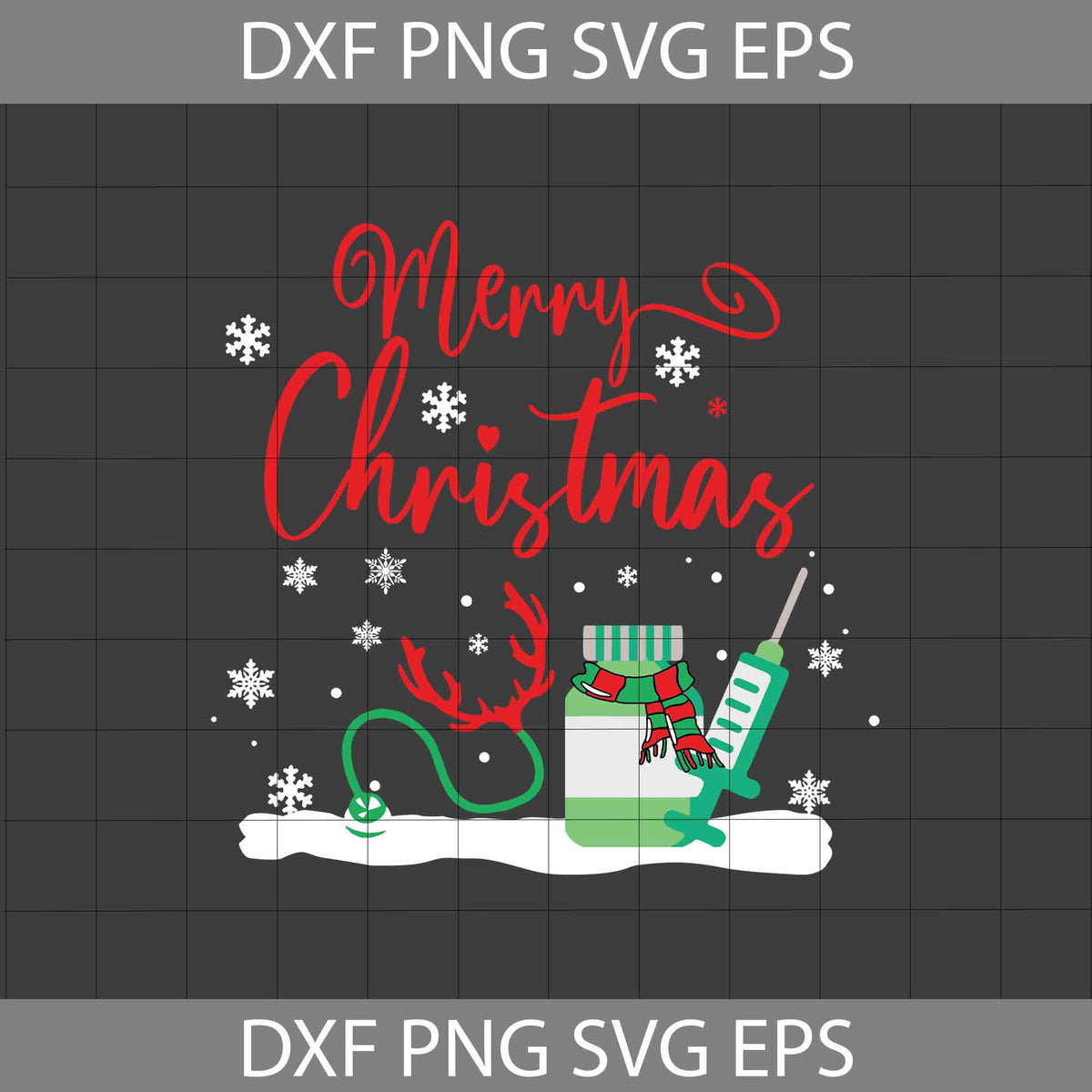 Merry Christmas Svg, Nurse Svg, Stethoscope Svg, Reindeer Svg ...