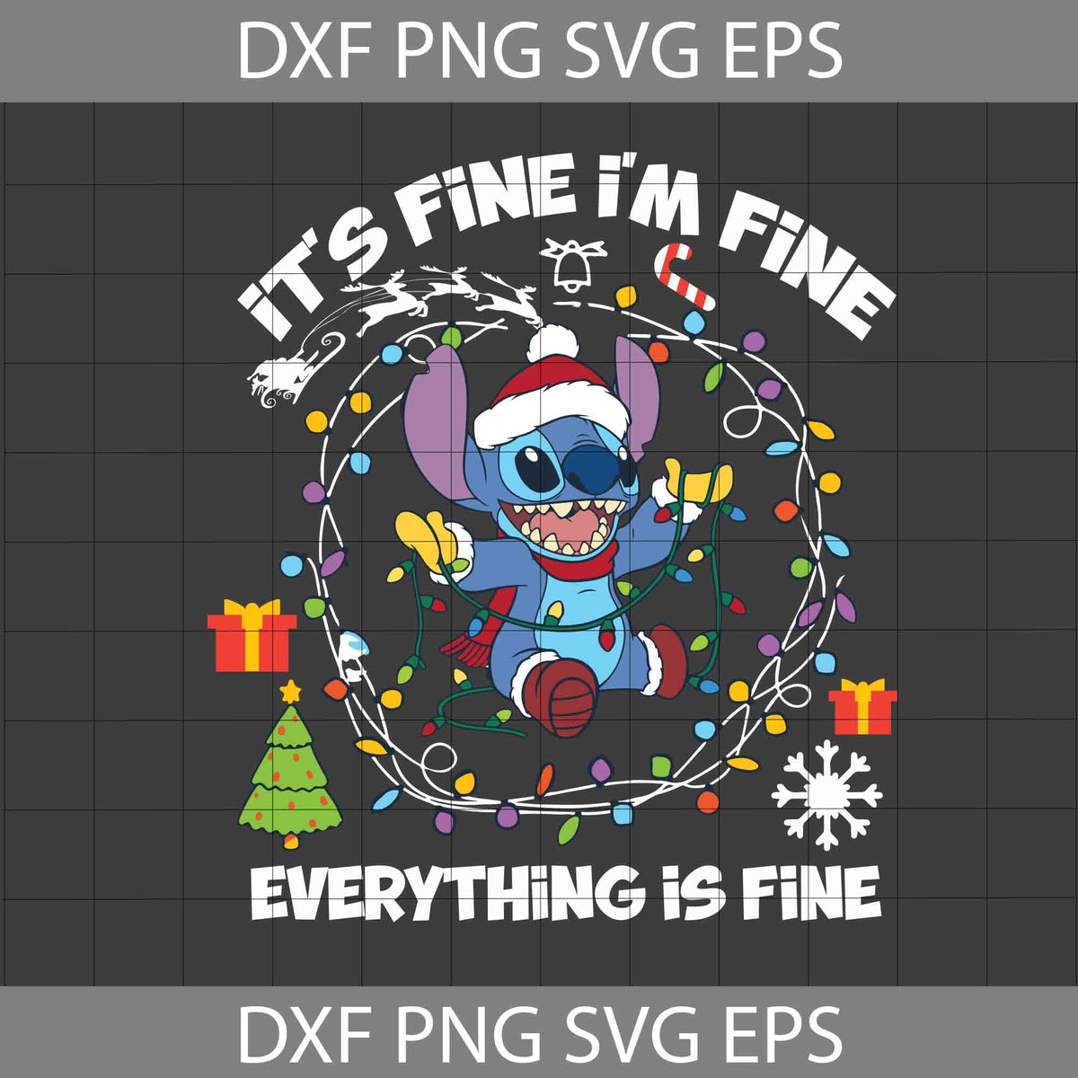 It's Fine I'm Fine Everything Is Fine Svg, Santa Svg, Christmas Svg ...