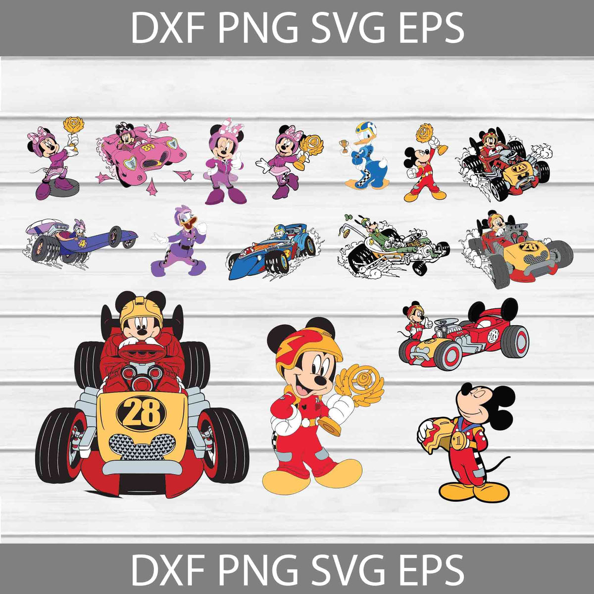 Mickey and Minnie Mouse Svg, Donald and Daisy Duck Svg, Goofy Svg ...