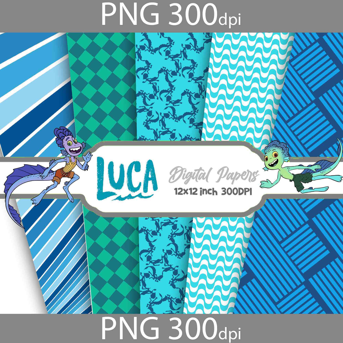 Fish Digital Paper, Scrapbook, Wallpaper, Background, Wallpaper ...
