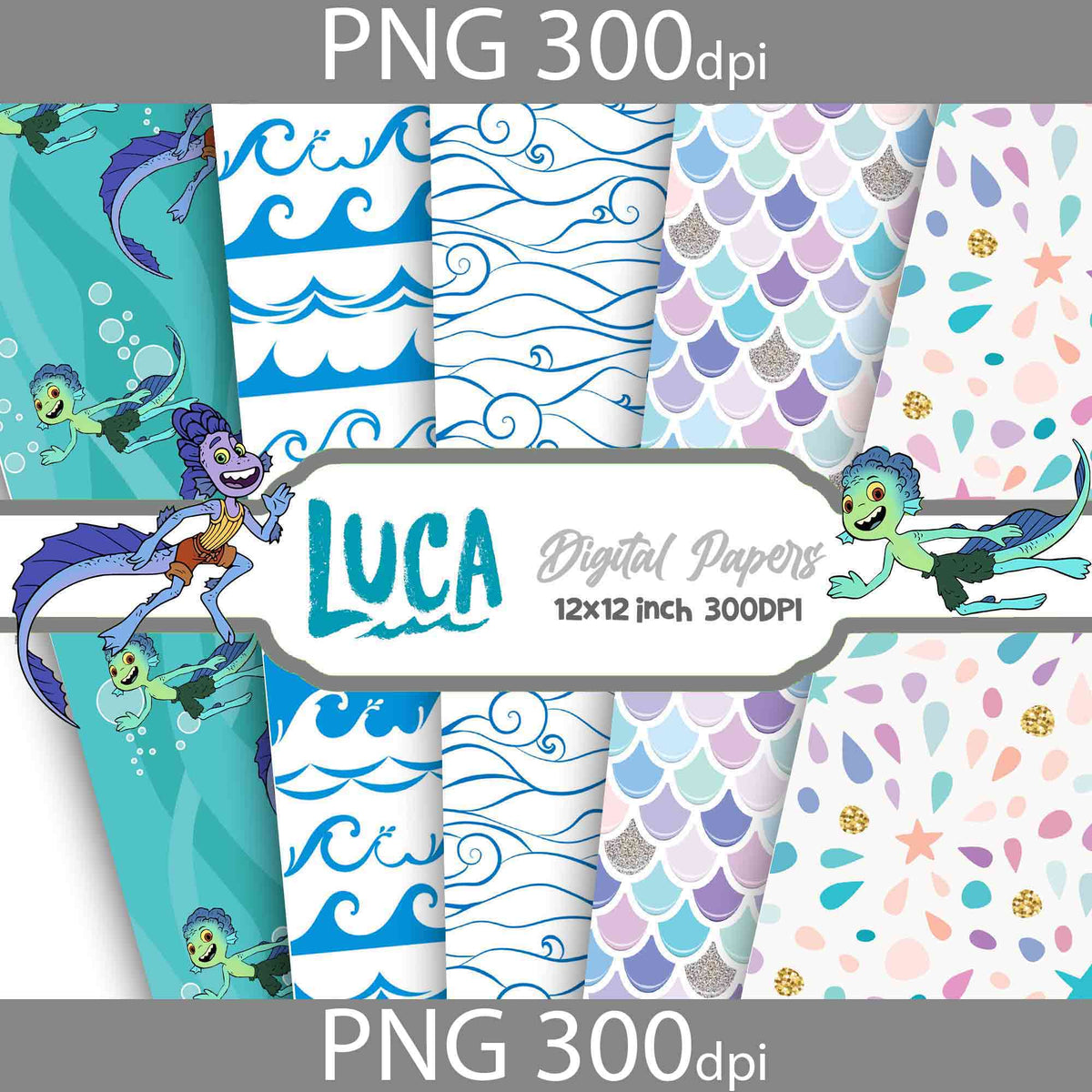 Fish Digital Paper, Scrapbook, Wallpaper, Background, Wallpaper ...