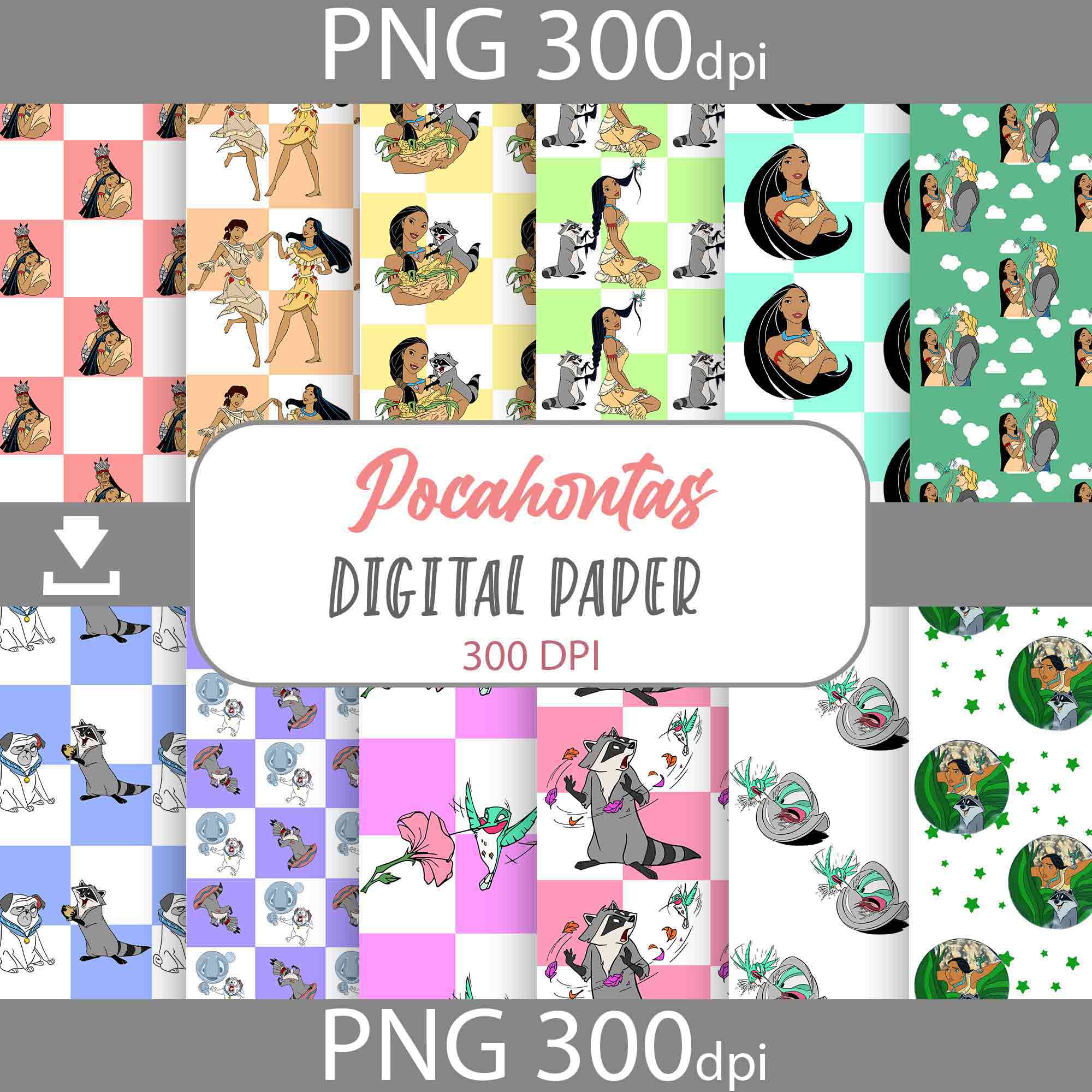 Princess Seamless Pattern, Digital Papers, Scrapbook Papers, Pattern ...