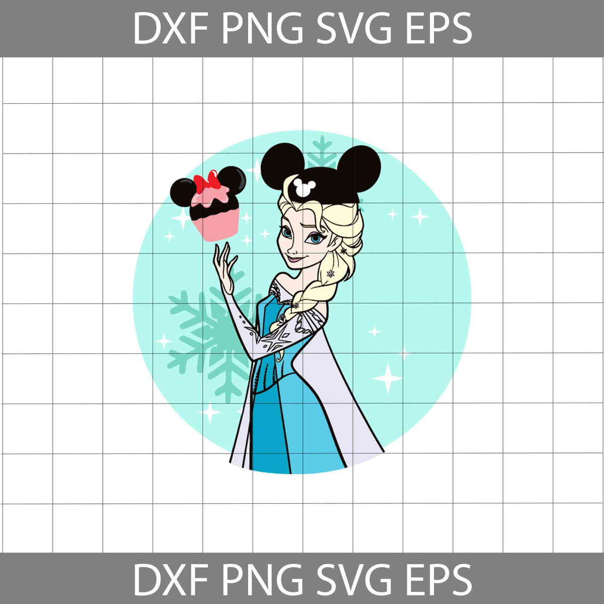 Elsa Snacks Mickey Mouse Ears Svg, Snacks Svg, Elsa Vacay Mode Svg ...