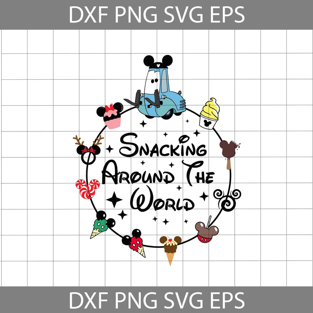 Guido Snacks Mickey Mouse Ears Svg, Snacking Around The World Svg ...