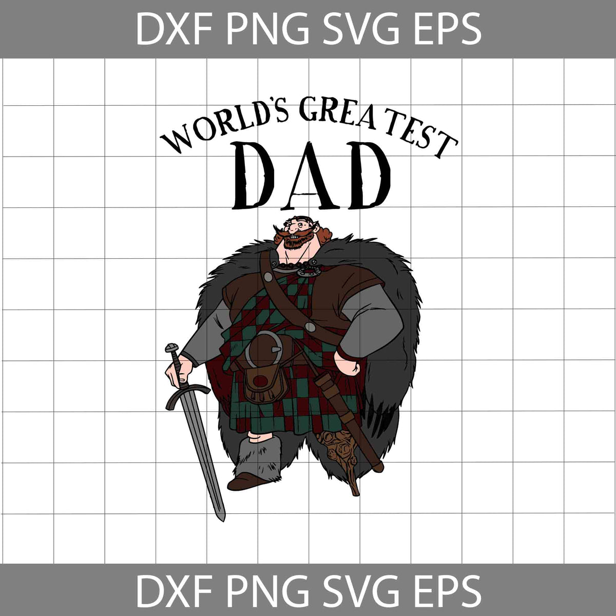 World’s Greatest Dad Svg, King Fergus Svg, Merida svg, Brave Princess ...