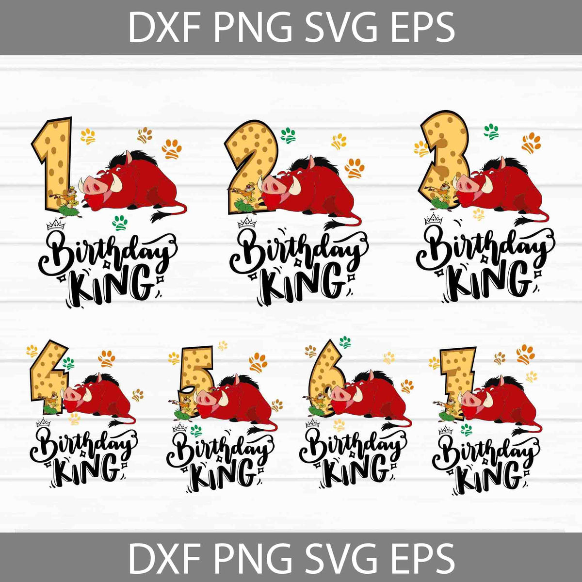 Bundle Birthday King Svg, Pumbaa Svg, Timon Svg, Simba svg, The Lion ...