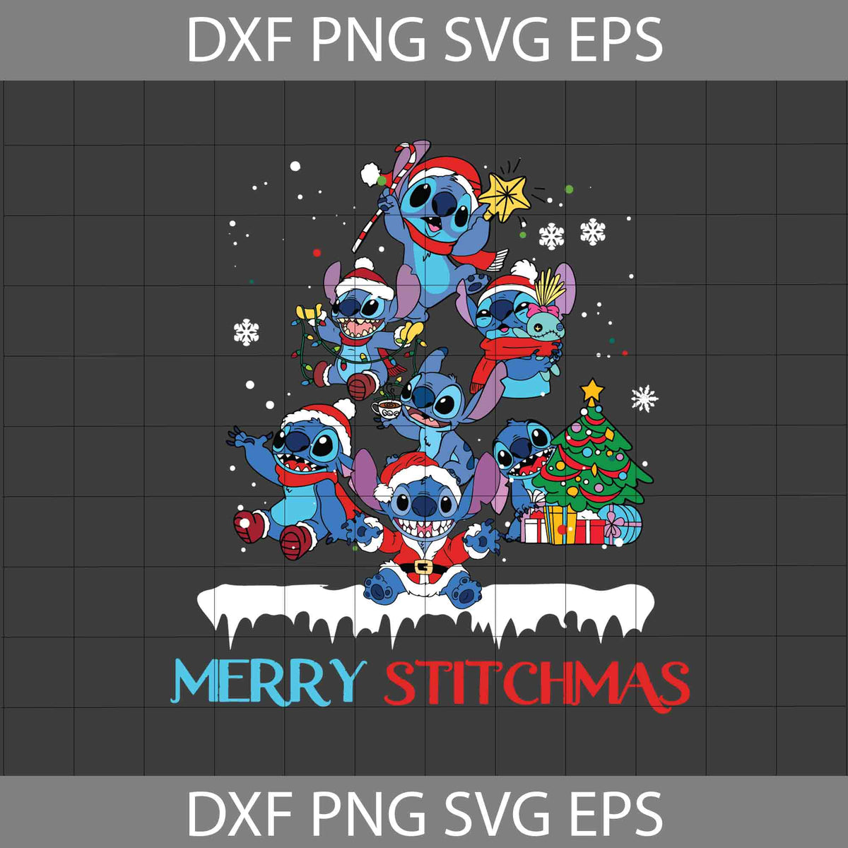 Merry Stitchmas Svg, Christmas Tree Svg, Christmas Svg, Gift Svg ...