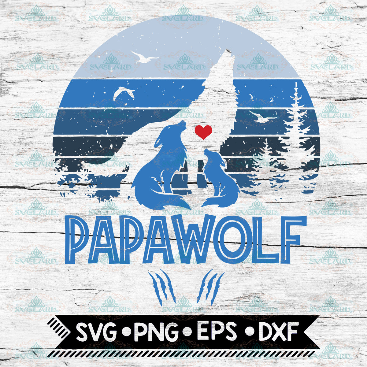 Papawolf Shirt Funny Wolf T-shirt Father Wolf Dad Love Wolf Cute Father ...