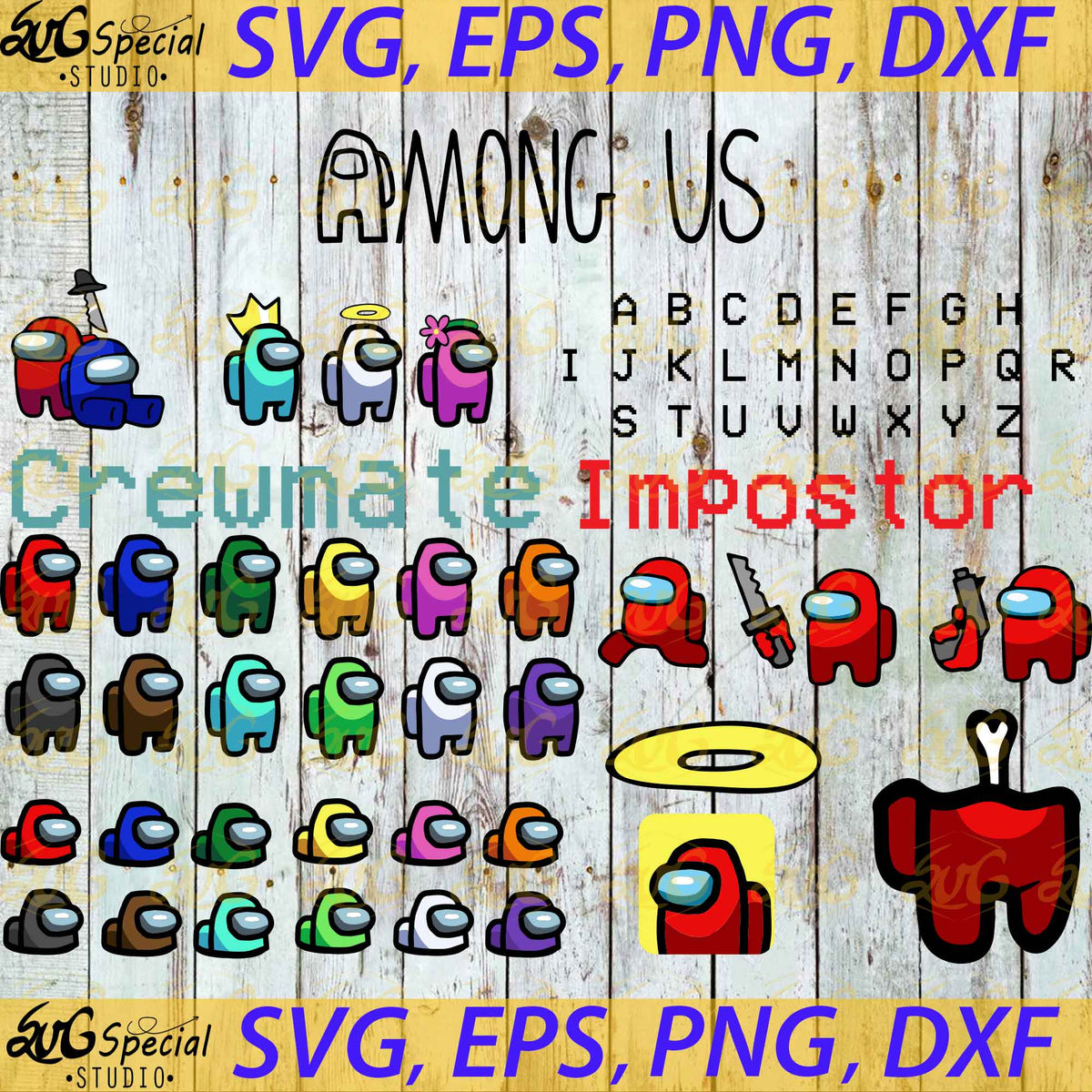 Among Us Svg, Astronaut Svg, Among Us Vector All Colors, Among Us Font ...