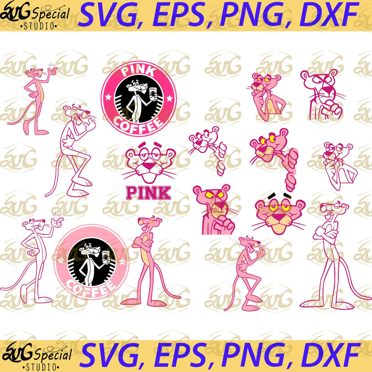 Love Pink Svg, Bundle, Cuties Svg, Cricut, Silhouette, Clipart, Tiger ...