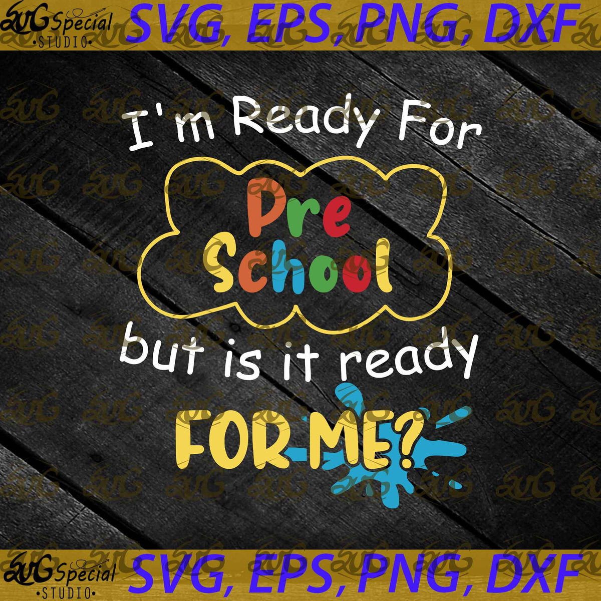 Back To School Kid Svg, I'm Ready For Pre School Blue Svg, Back To ...