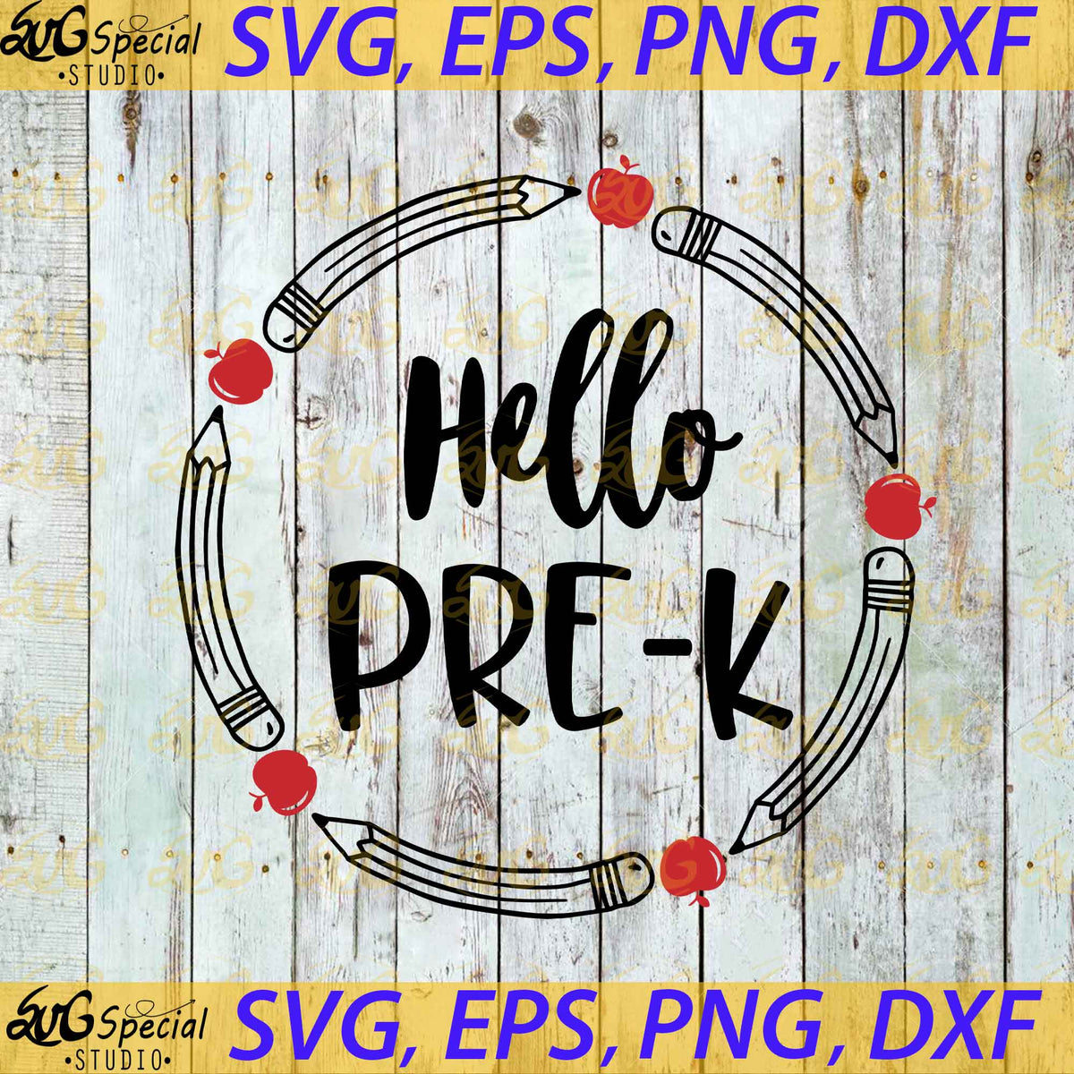 Back To School Svg, Hello Pre-k Svg, Hello Kindergarten, Cricut File ...