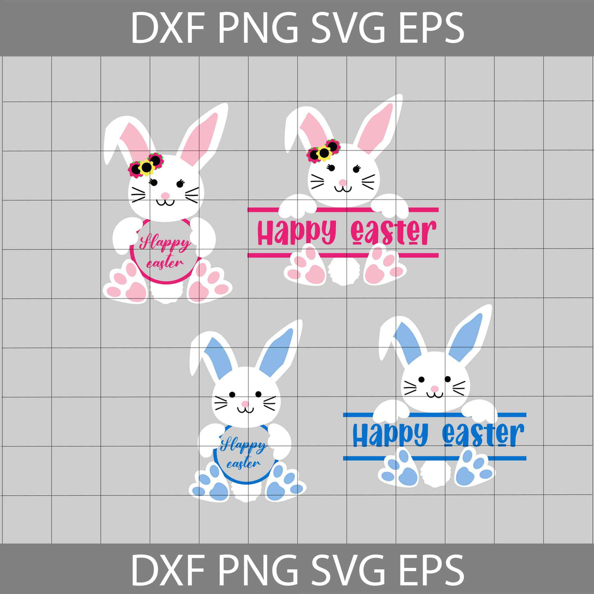 Happy easter Svg, Rabbit Easter Svg, Easter Bunny Svg, Easter's Day Svg ...