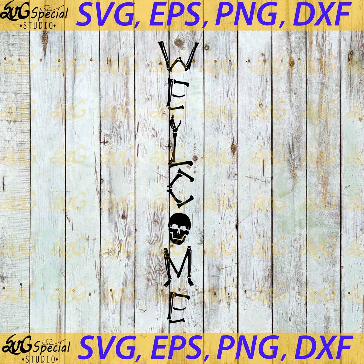 Pirate Welcome Sign Svg, Skeleton Welcome Sign Svg, Vertical Signs Svg ...
