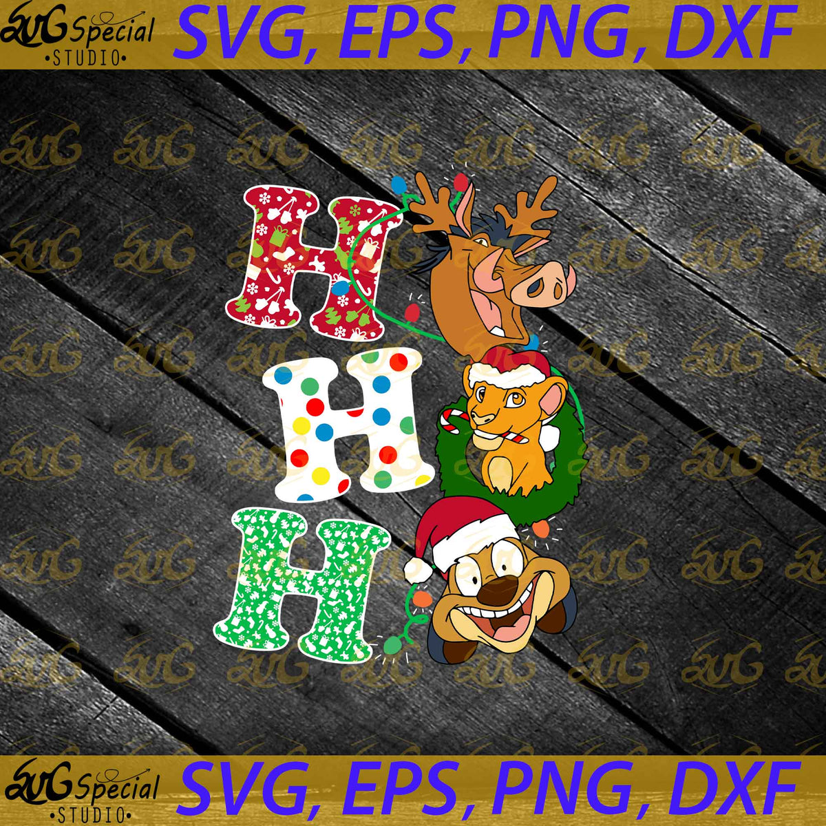HO HO HO Lion King Svg, Simba, Nala, Timon, Pumbaa, Christmas Svg ...