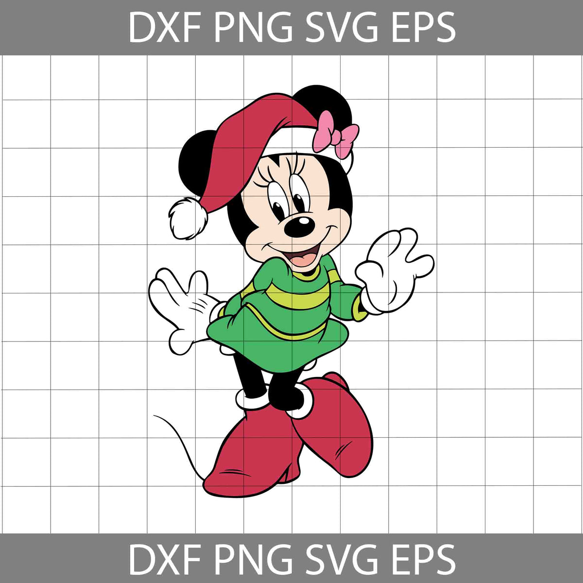 Minnie Santa Svg, Mouse cuties Svg, Cartoon Svg, Christmas svg, Gift ...